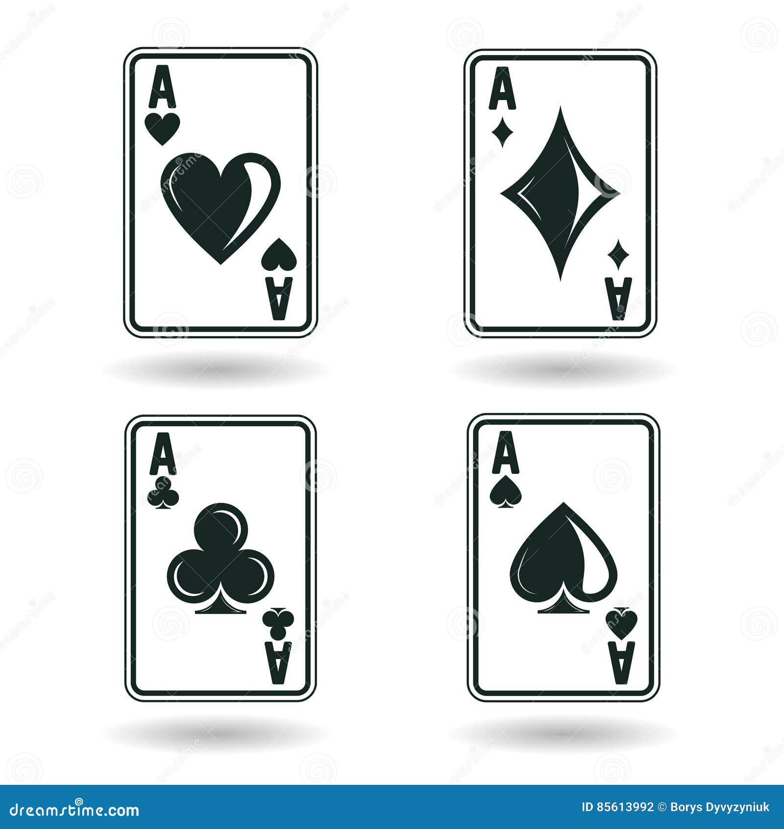 Set of aces stock vector. Illustration of deck, decoration - 85613992