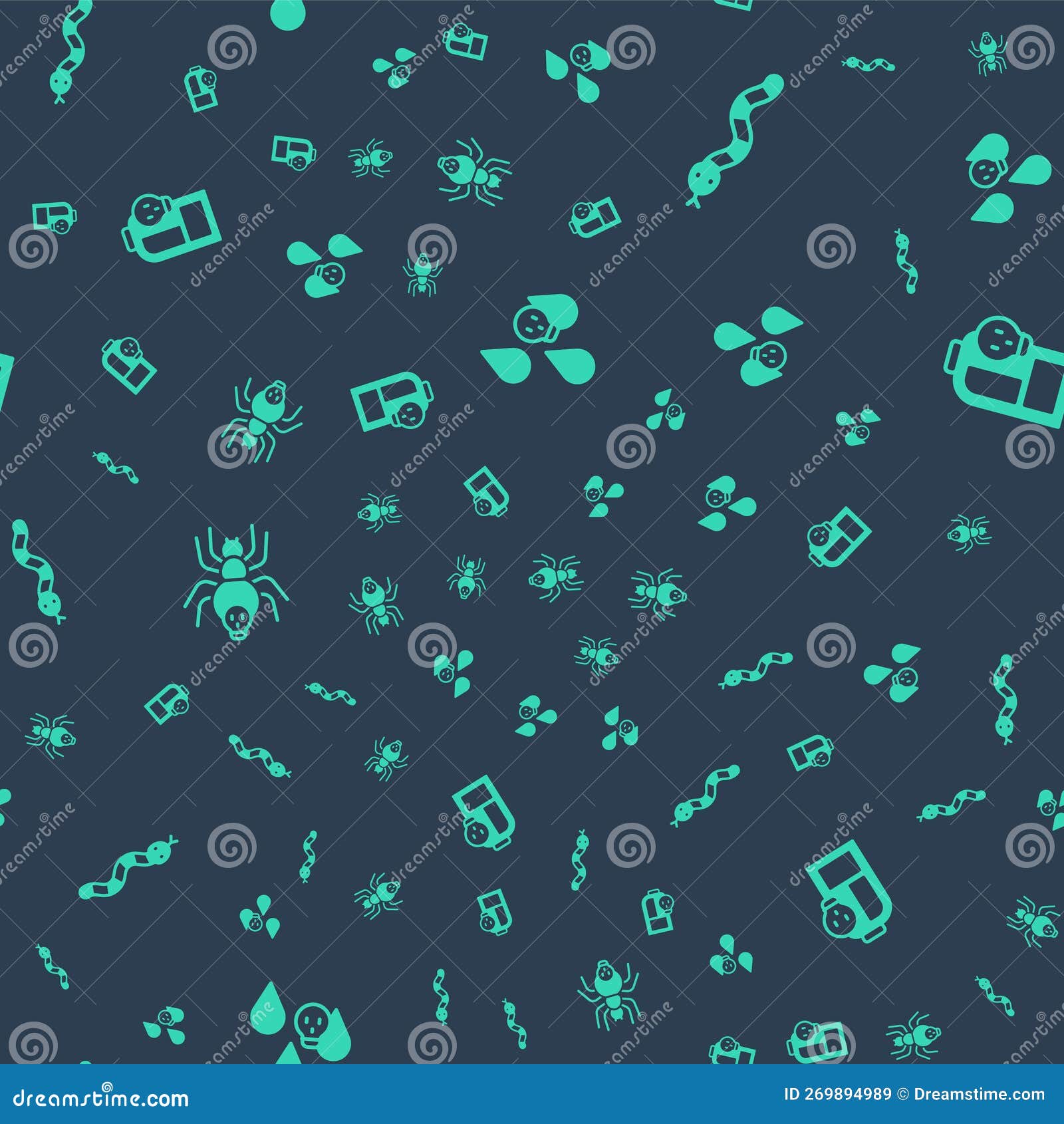 Set Acid Rain, Snake, Poisonous Spider and Beaker with Toxic Liquid on ...