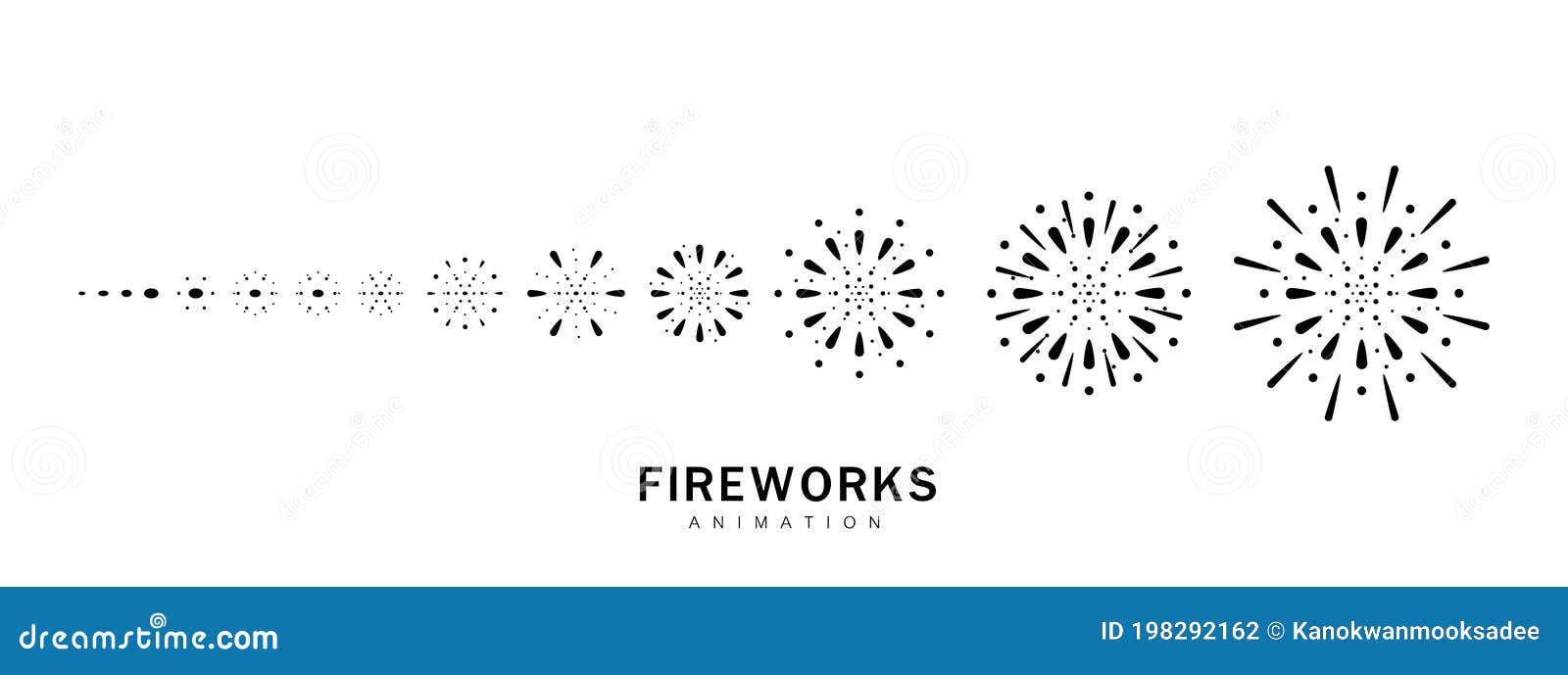 Fireworks Animation. Animated Firework Explosion Frames, Party ...