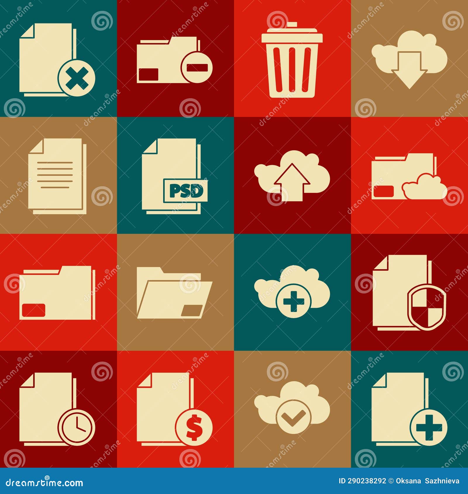 Set Add New File, Document Protection Concept, Cloud Storage Text ... Set Add New File, Document Protection Concept, Cloud Storage Text ...