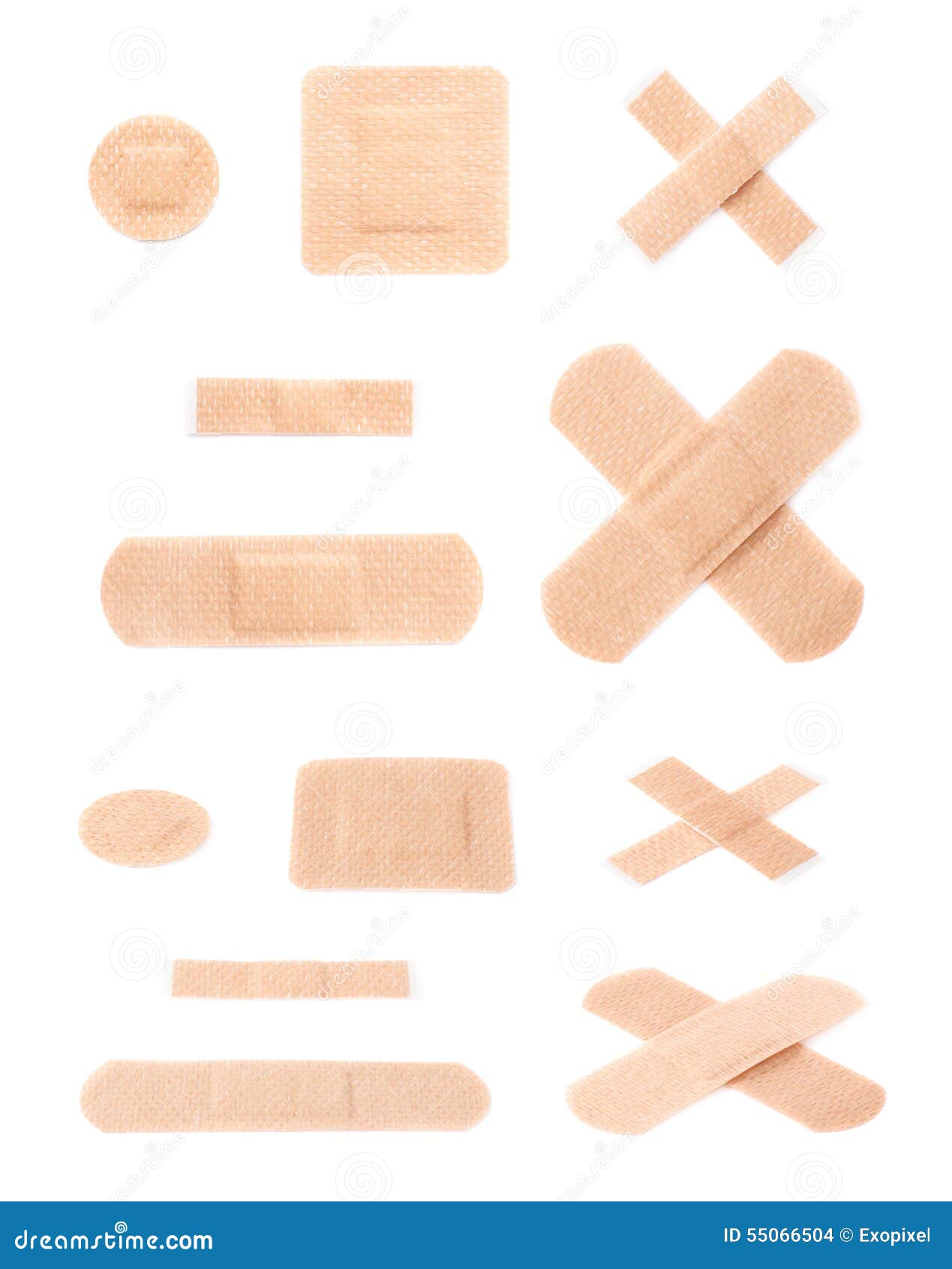 Set of Adhesive Bandage Sticking Plasters Stock Photo - Image of ...
