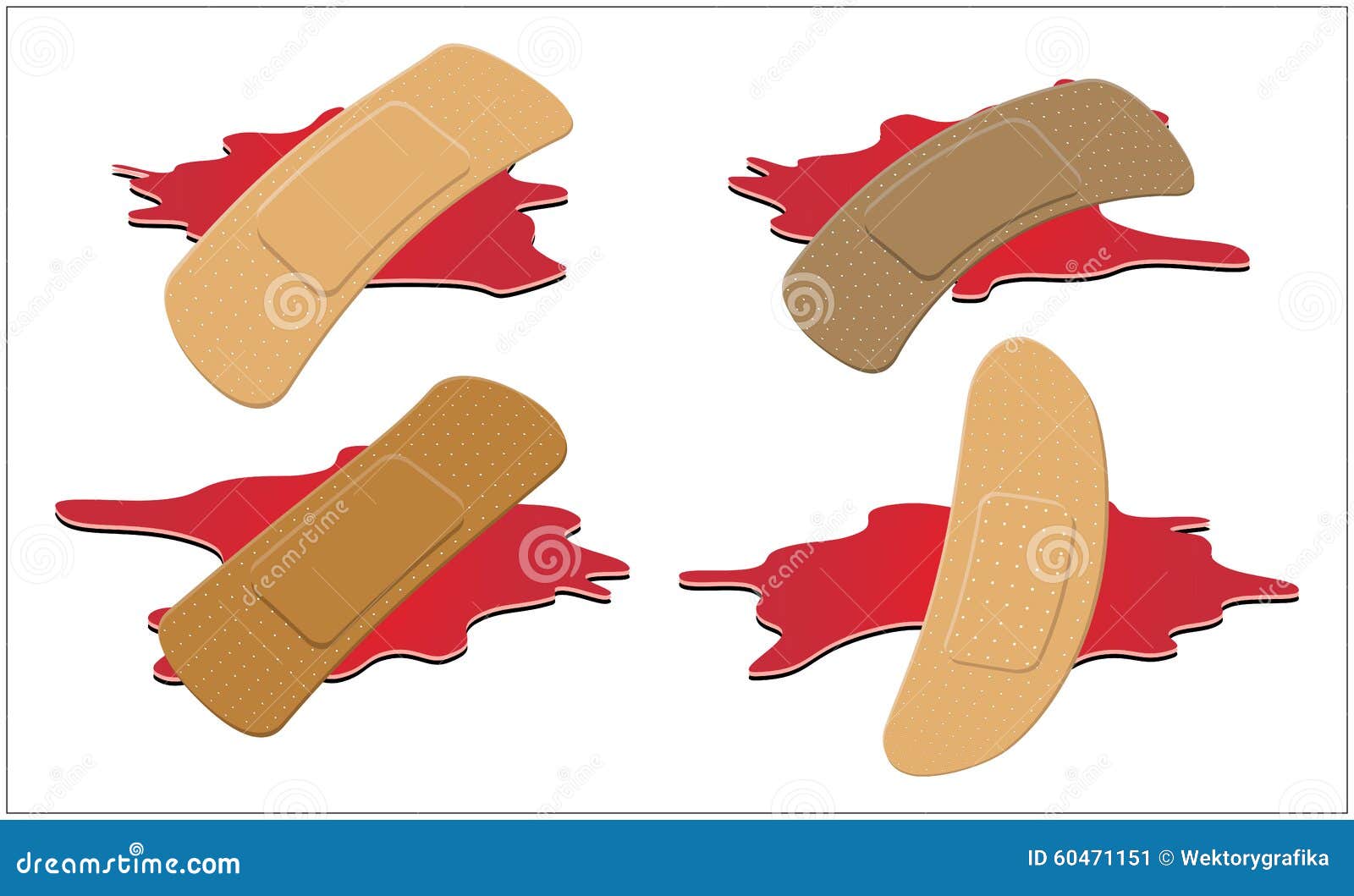 Blood Puddle Set, Red Drop, Blots, Stain, Plash Of Blood. Vector ...