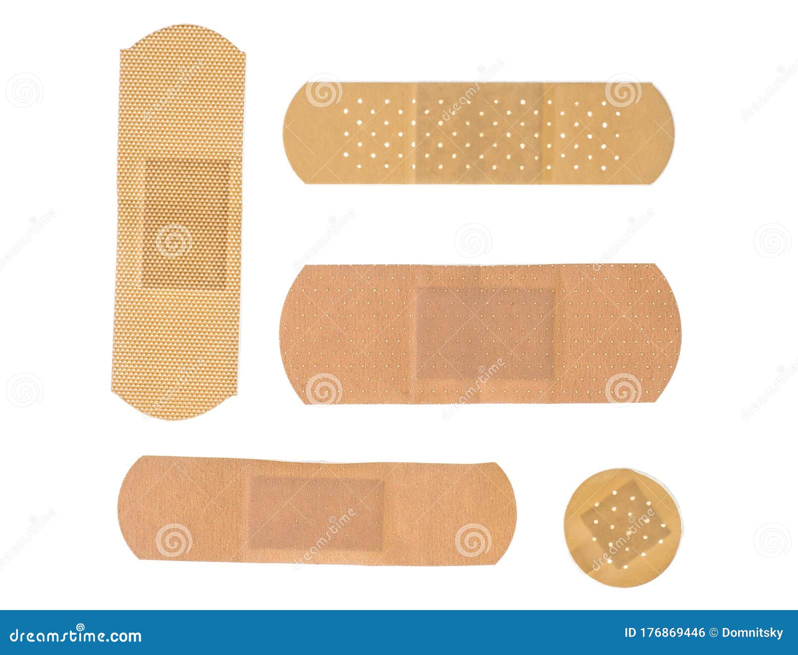 Set of Adhesive Plasters Isolated on White Background Stock Photo ...