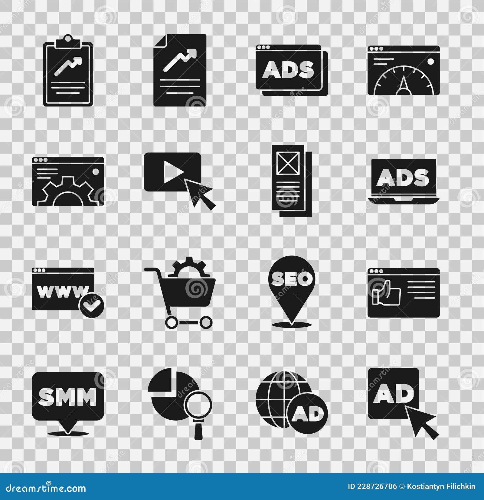 Set Advertising, Browser Window, Setting, Clipboard with Graph Chart ... Set Advertising, Browser Window, Setting, Clipboard with Graph Chart ...