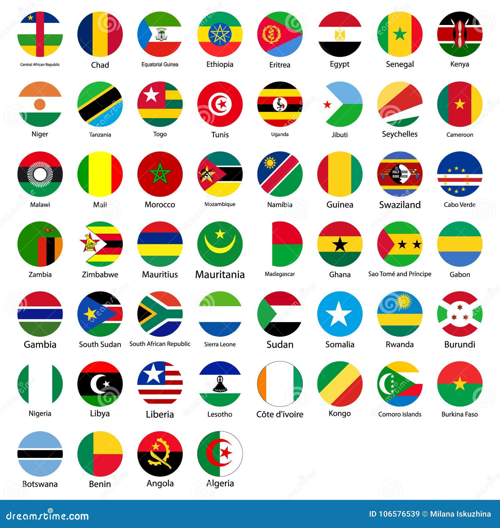African Country Flags With Names