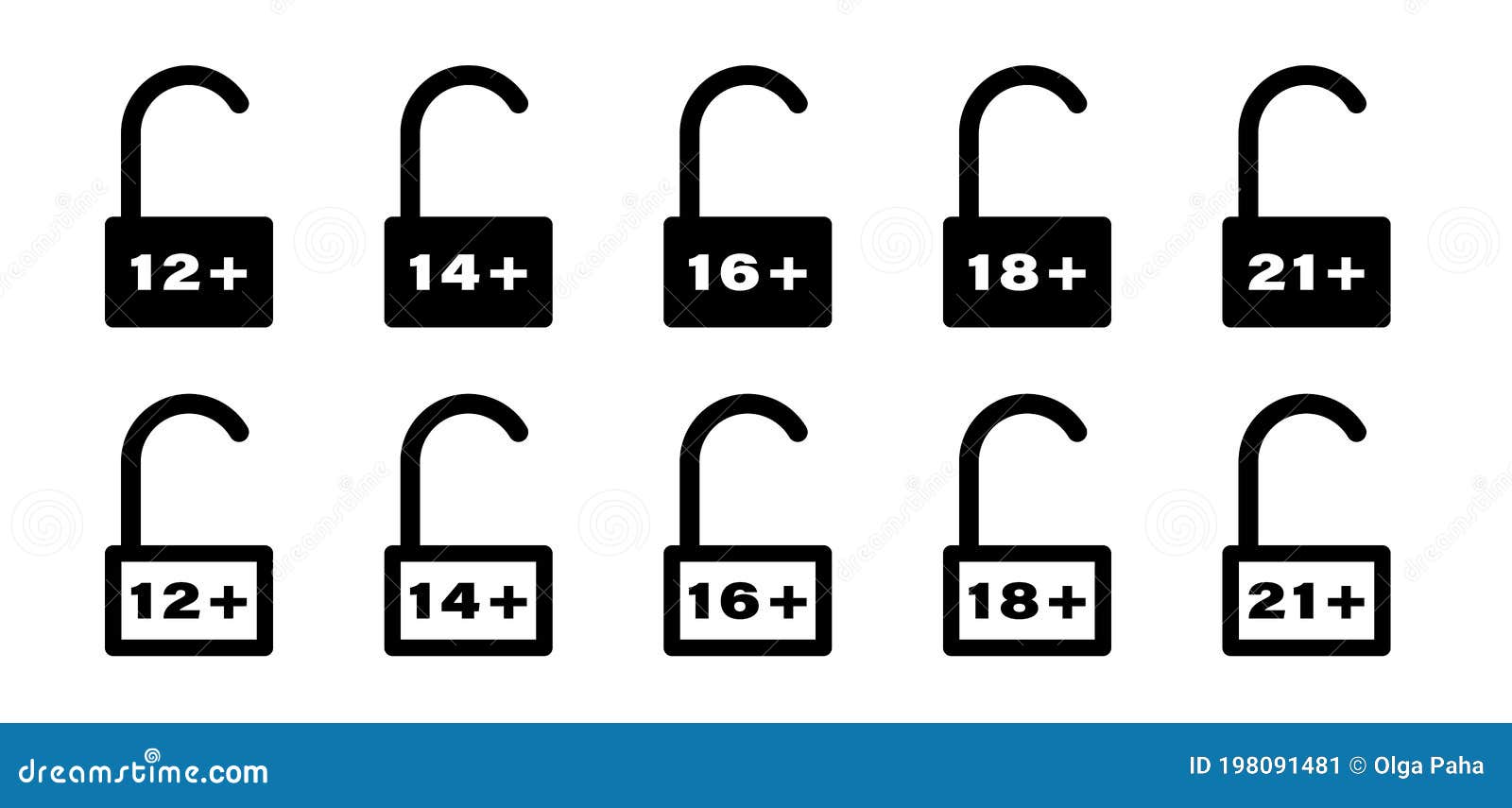 Set age limit 1 c stock vector. Illustration of graphic - 198091481