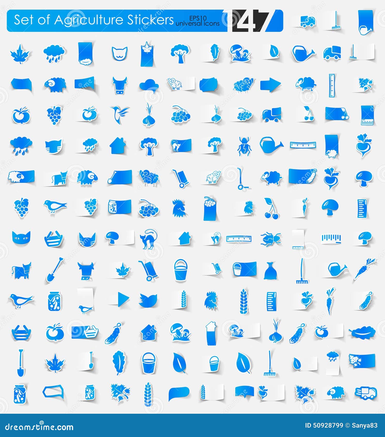 Set of Agriculture Stickers Stock Vector - Illustration of farmer ...