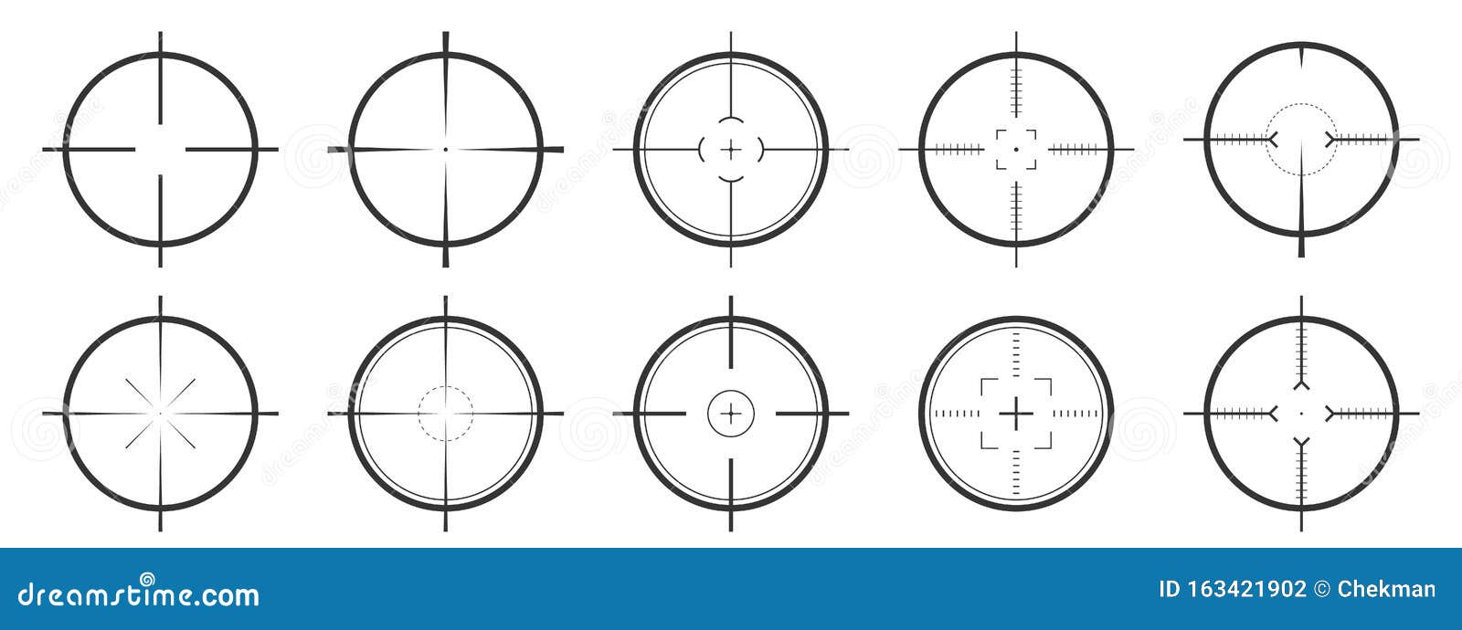 Set of Aim icons isolated stock illustration. Illustration of isolated ...