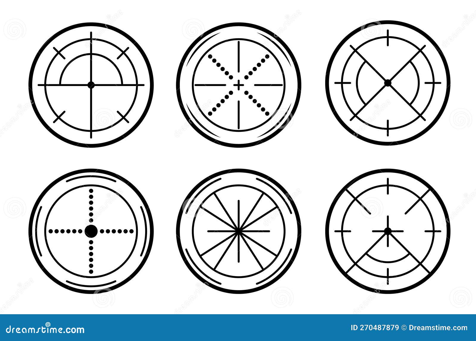 Set of Icons Aim Target, Targeting, Aiming, Goal Stock Vector ...