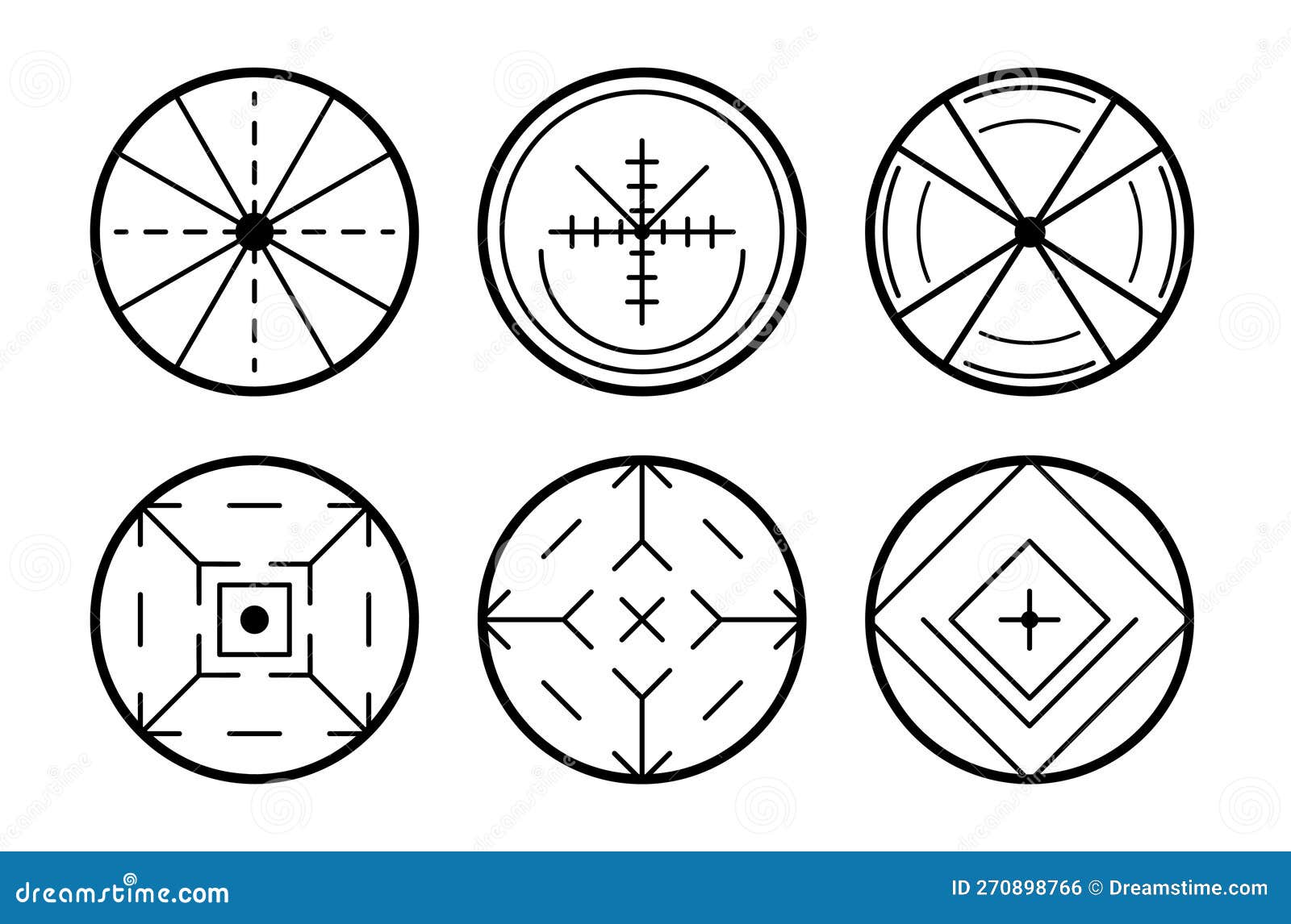 Set of Icons Aim Target, Targeting, Aiming, Goal Stock Vector ...