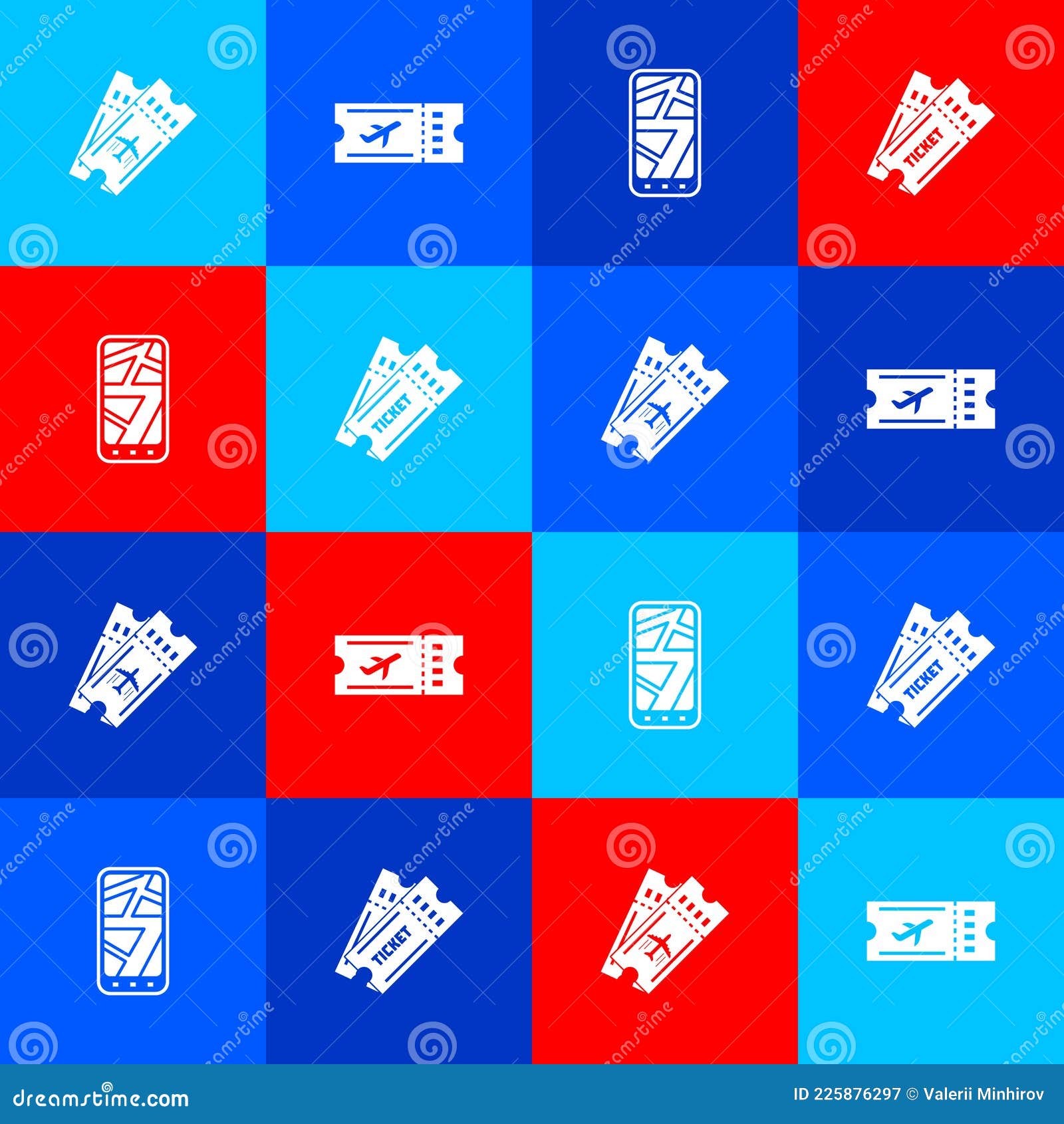 Set Airline Ticket, , Infographic of City Map and Ticket Icon. Vector ...