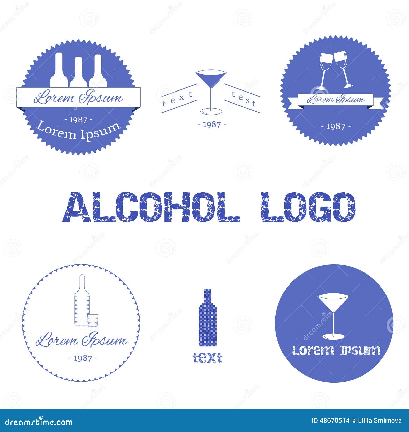 Alcohol Logos.Wooden Barrels Set With Drinks Signs Of Cognac,brandy ...