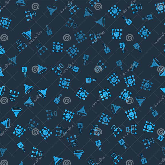 Set Algorithm, Neural Network, Binary Code and Funnel Filter on Seamless Pattern. Vector Stock ...