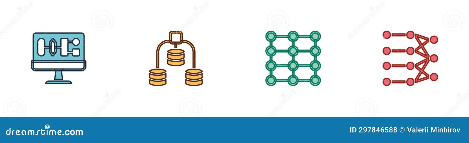 Set Algorithm, Server, Data, Neural Network and Icon. Vector Stock ... Set Algorithm, Server, Data, Neural Network and Icon. Vector Stock ...