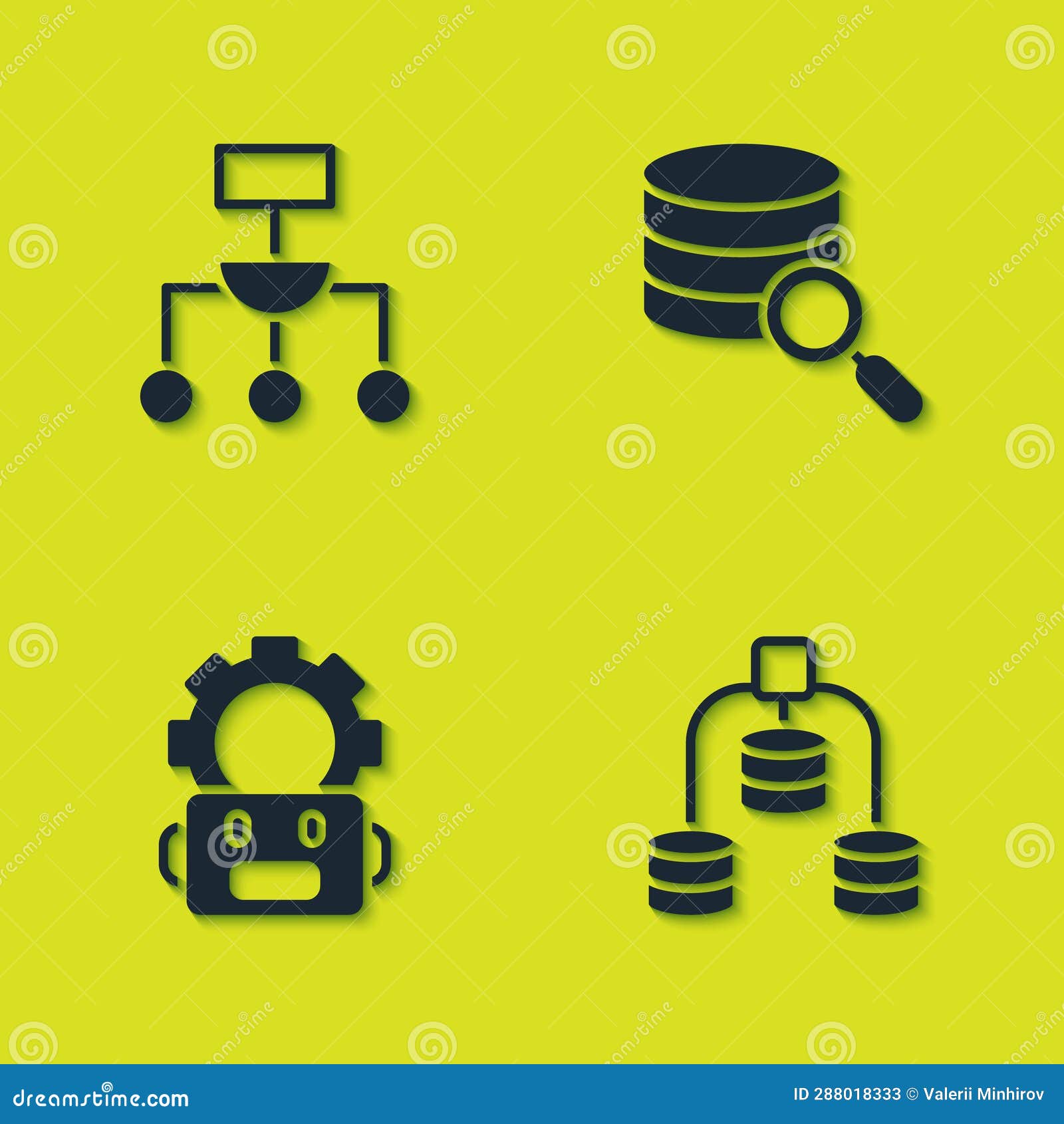 Set Algorithm, Server, Data, Robot Setting and Icon. Vector Stock ... Set Algorithm, Server, Data, Robot Setting and Icon. Vector Stock ...