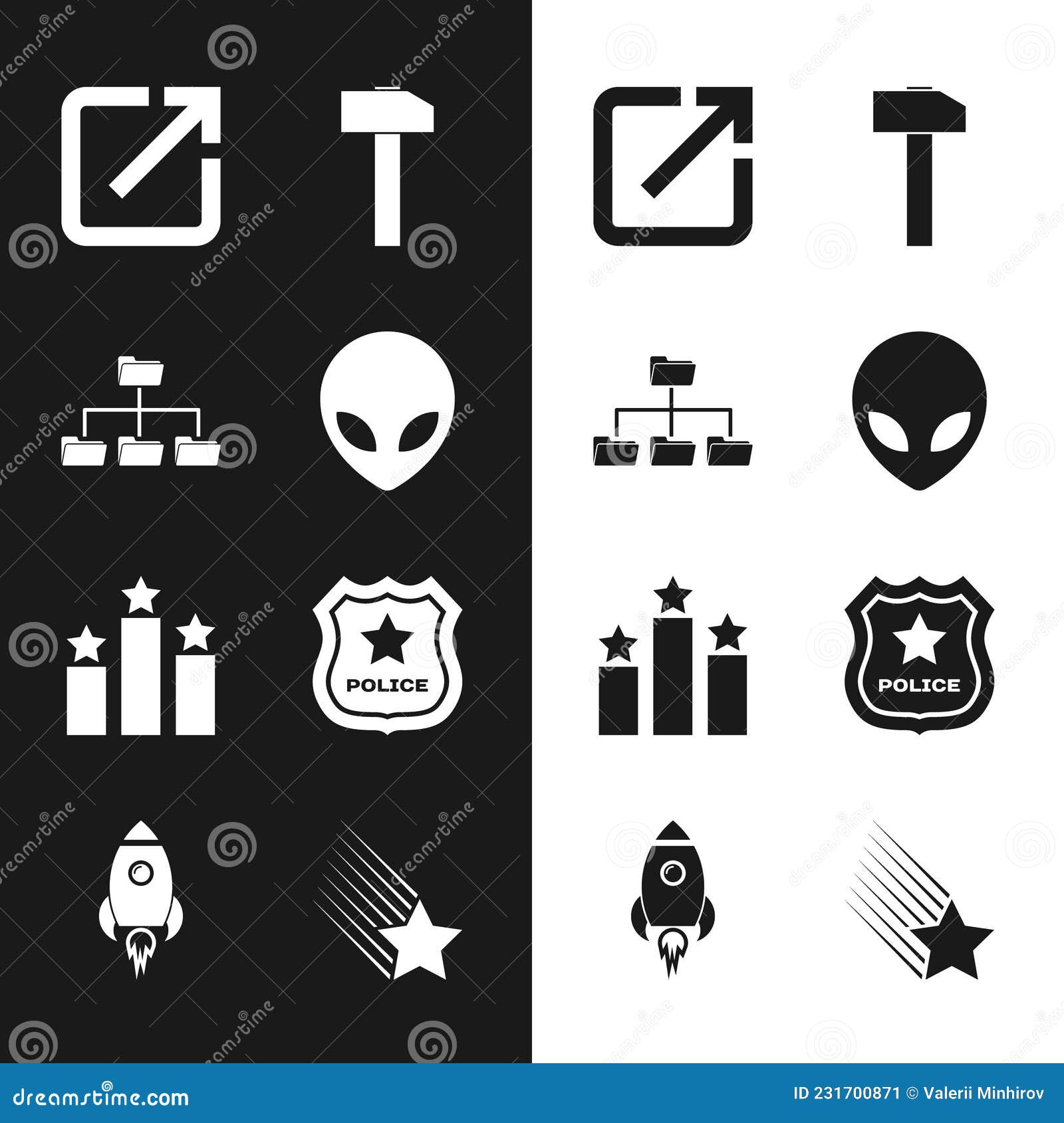 Set Alien, Folder Tree, Open in New Window, Hammer, Ranking Star and ... Set Alien, Folder Tree, Open in New Window, Hammer, Ranking Star and ...