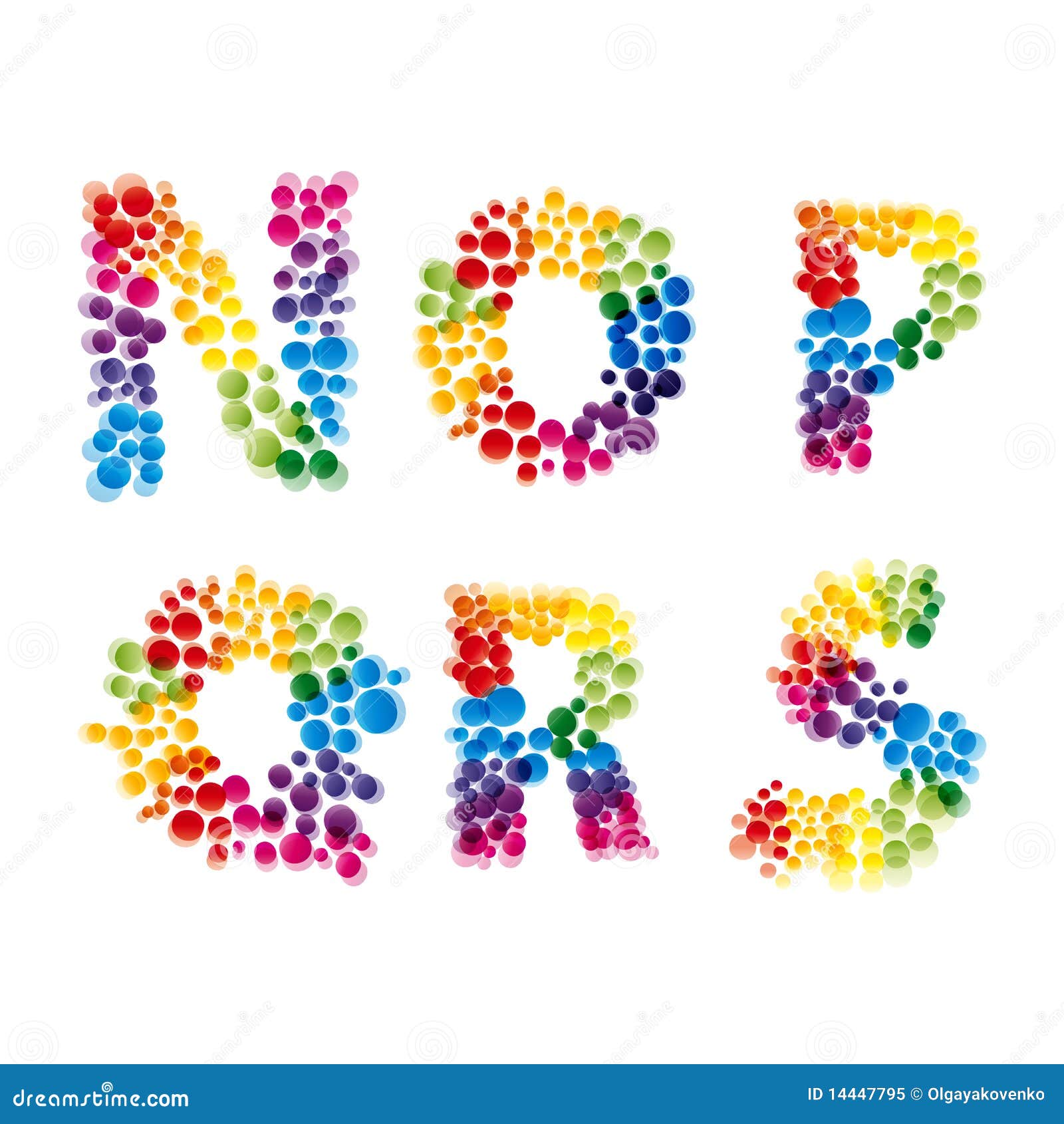 Set of alphabet elements stock vector. Illustration of colorful - 14447795