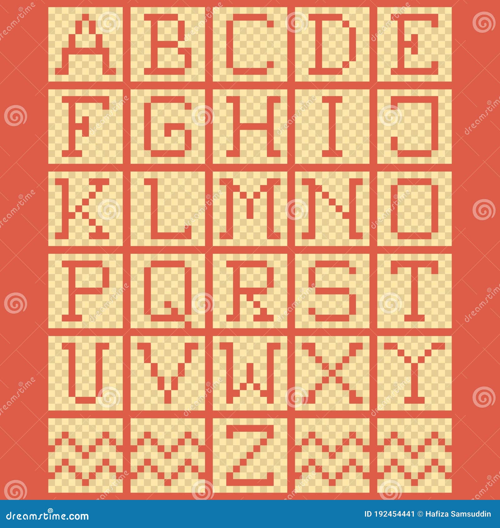 Pixelate Alphabet Font. 3D Pixel Letters And Numbers. Vector ...