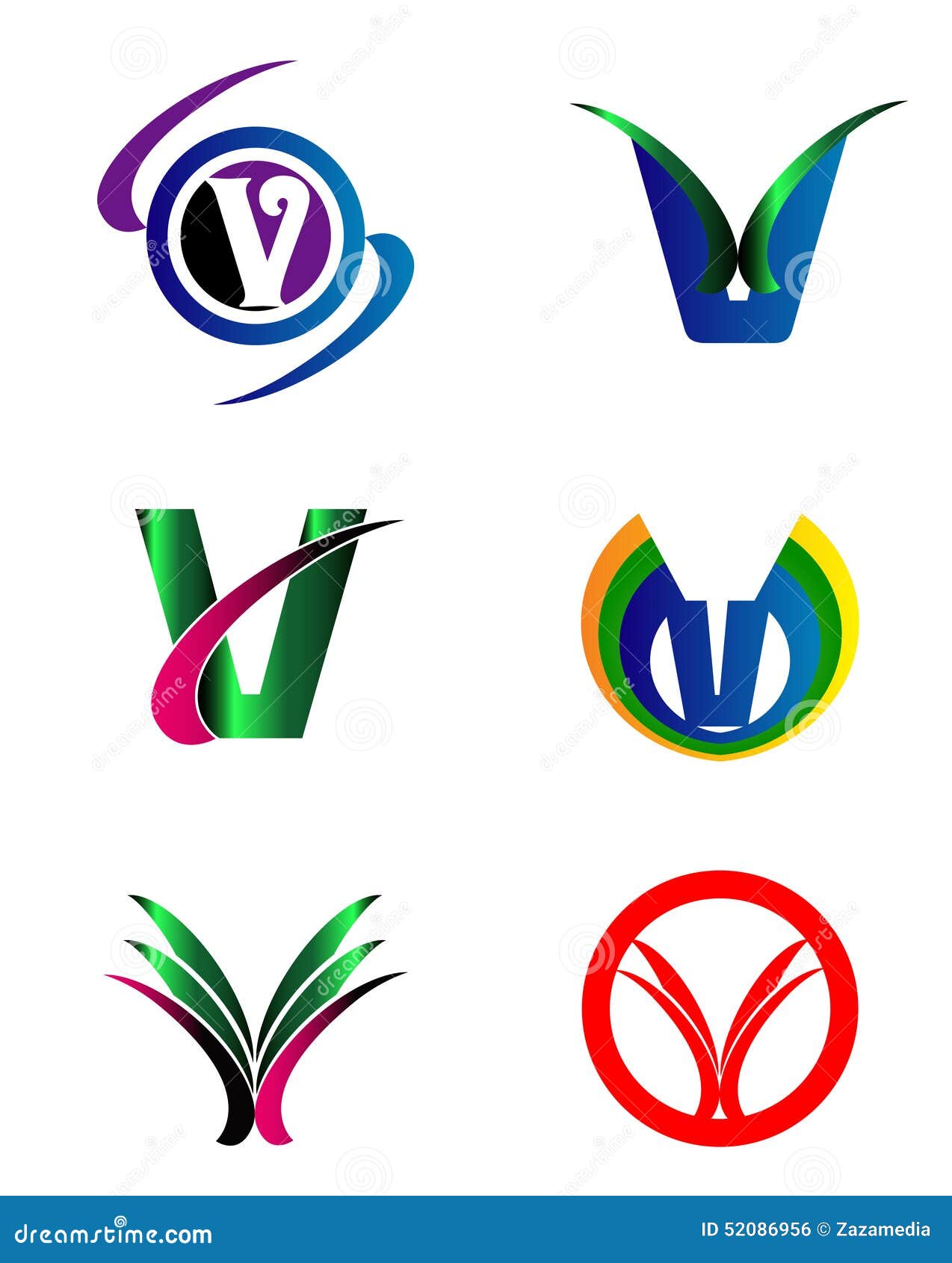 Set Of Alphabet Symbols And Elements Of Letter V, Such A Logo Stock ...