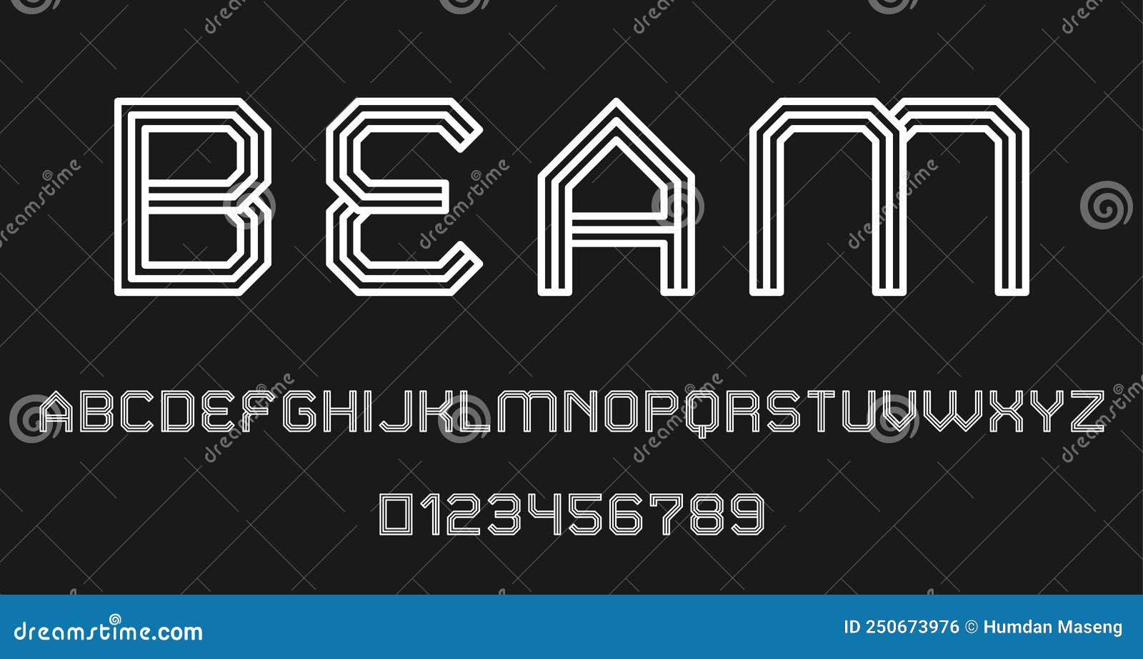 Set of Alphabets Font Letters and Numbers Stock Vector - Illustration ...