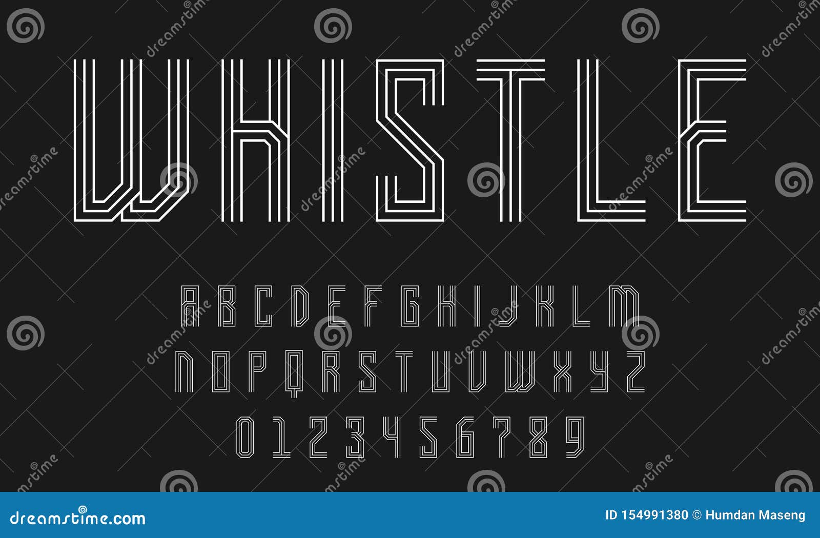 Set of Alphabets Font Modern Design with Lines Stock Vector ...