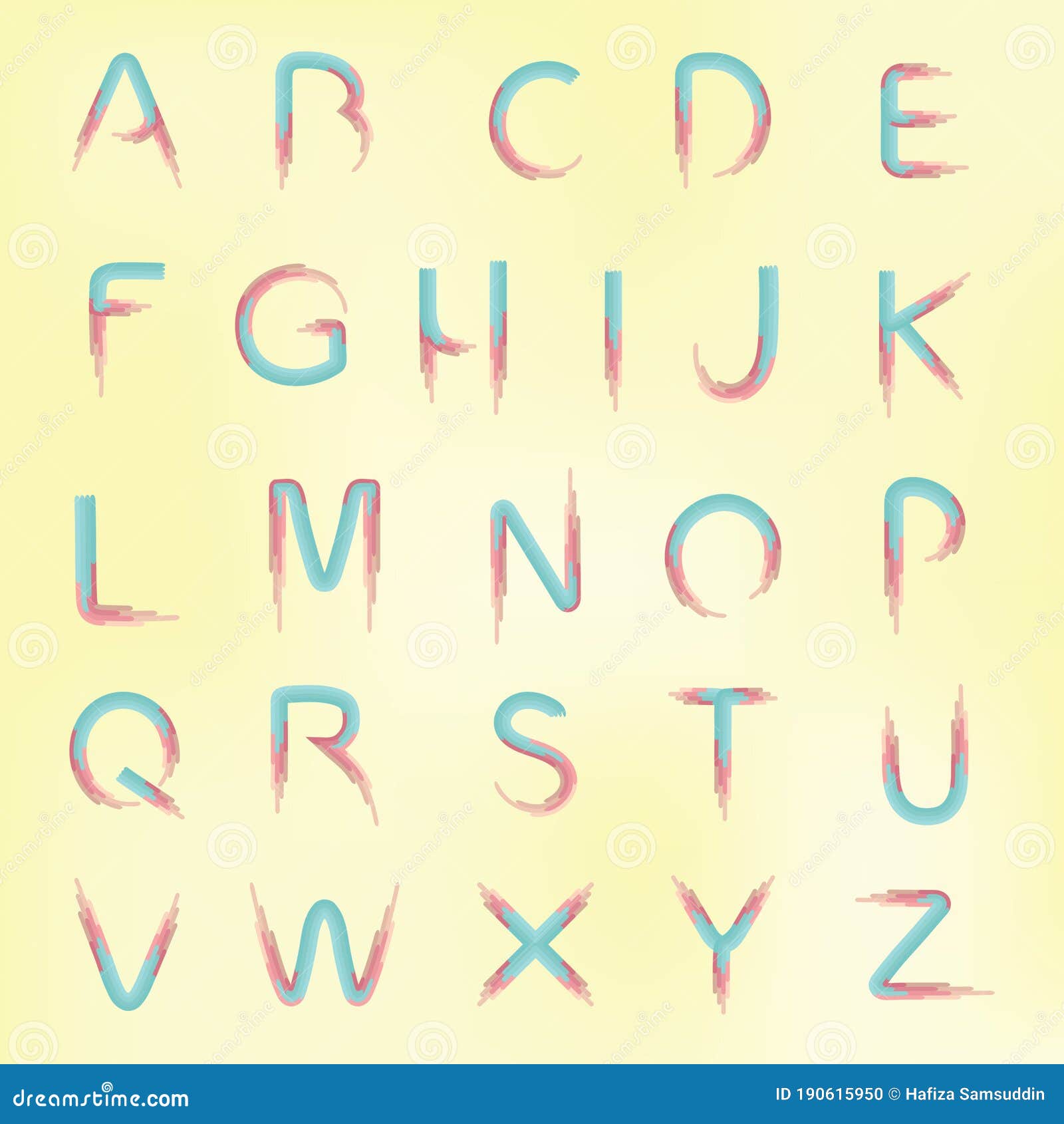 Set of Alphabets. Vector Illustration Decorative Design Stock Vector ...