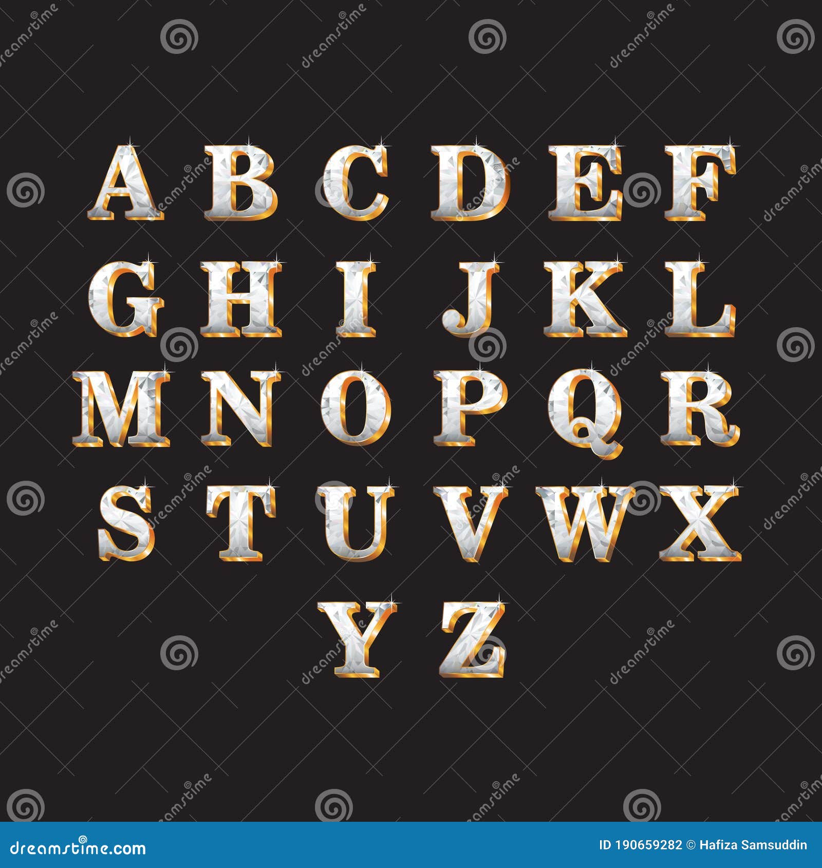 Set of Alphabets. Vector Illustration Decorative Design Stock Vector ...