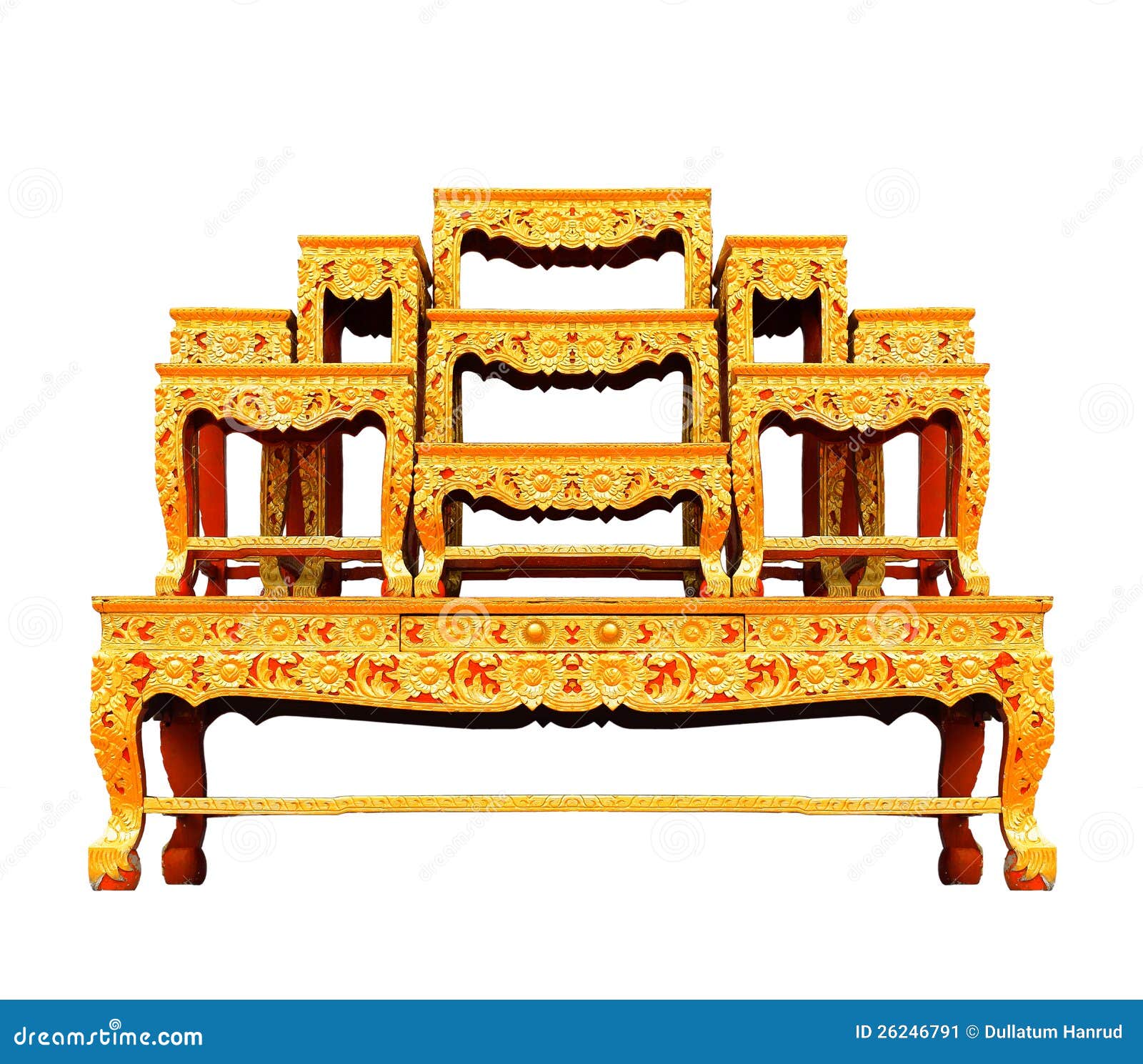 Set of altar table. stock image. Image of altar, setting - 26246791
