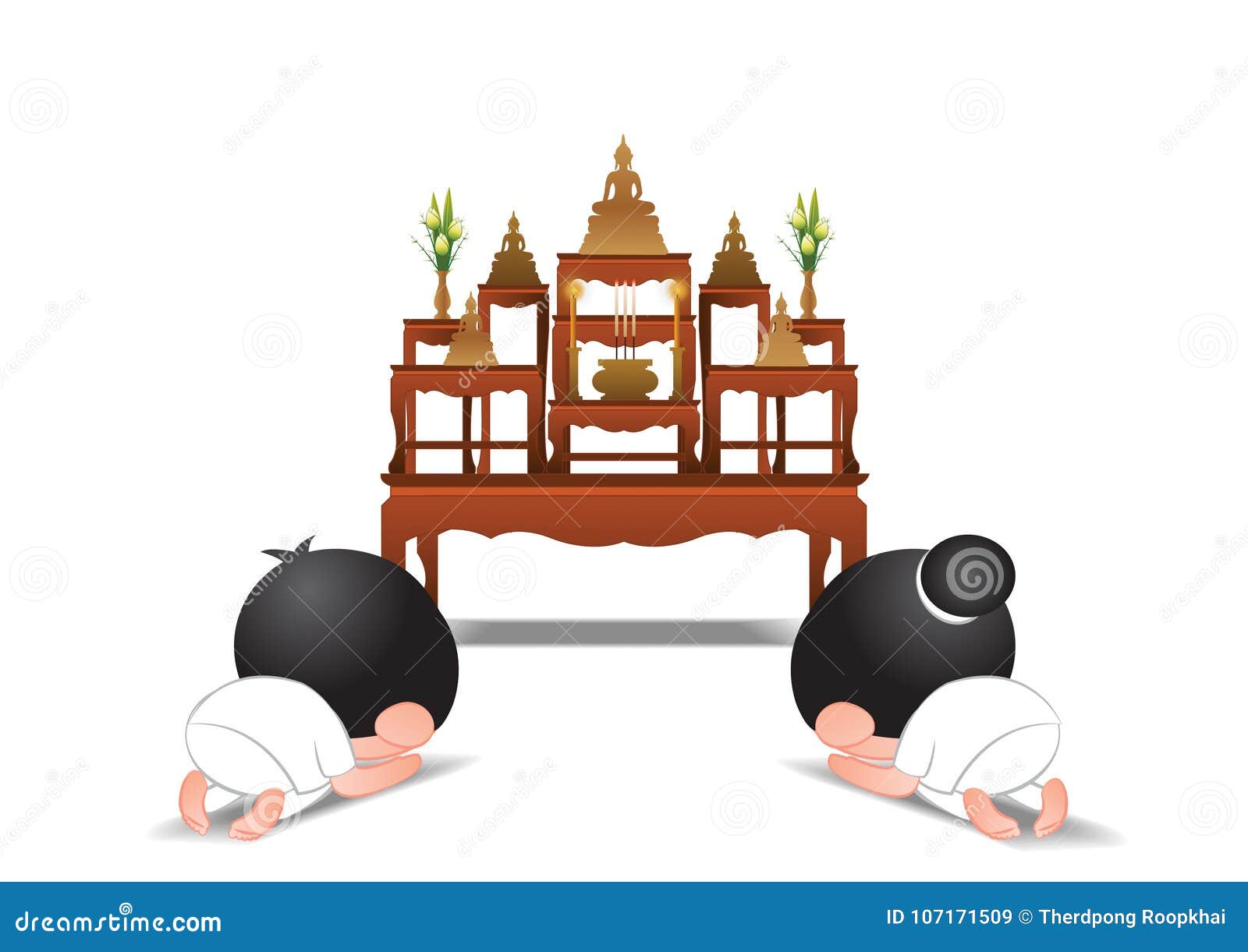 Altar Table Isolated Coloring Page For Kids Cartoon Vector ...