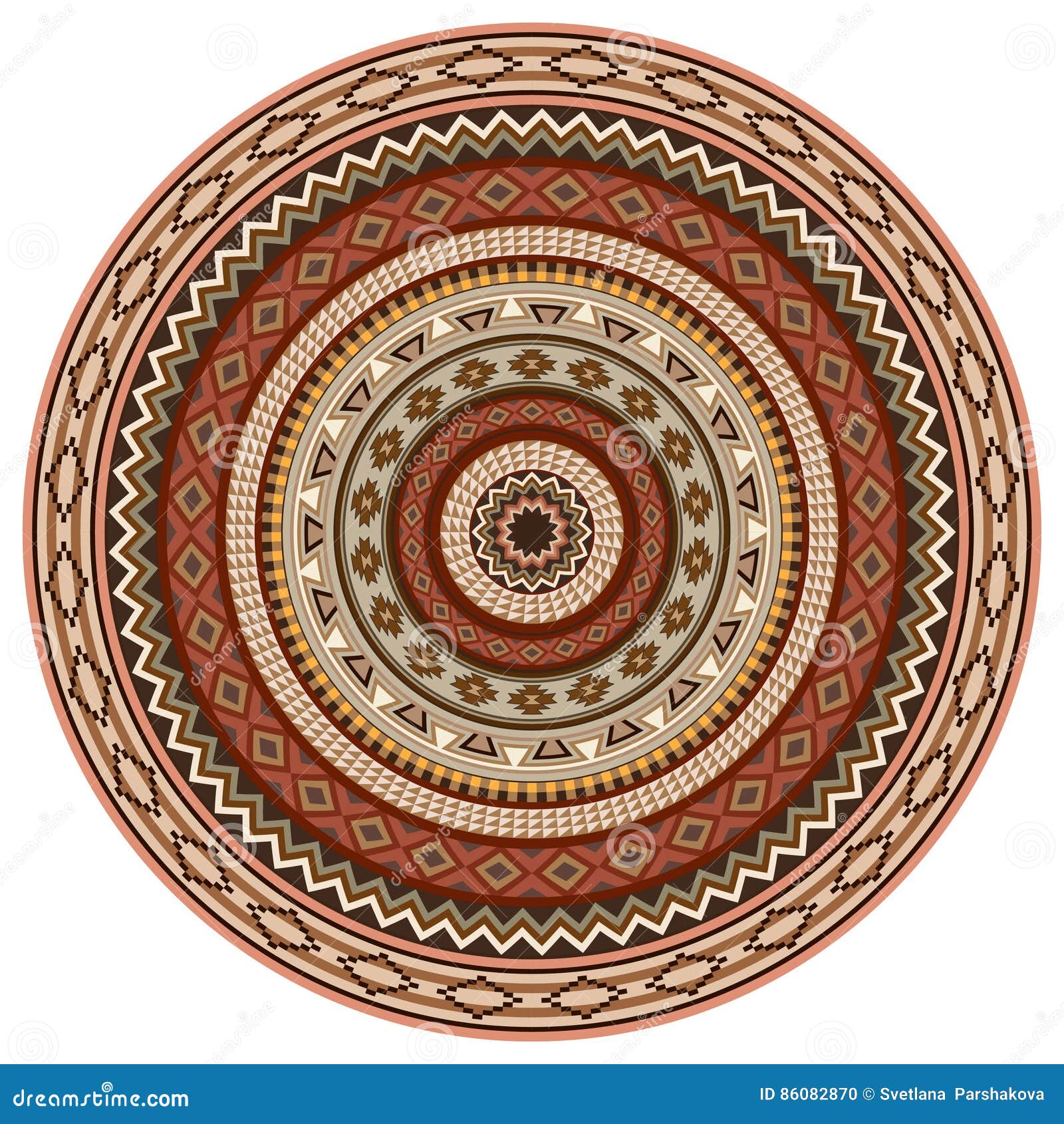 Set of American Indians Tribal Patterns. Stock Vector - Illustration of ...