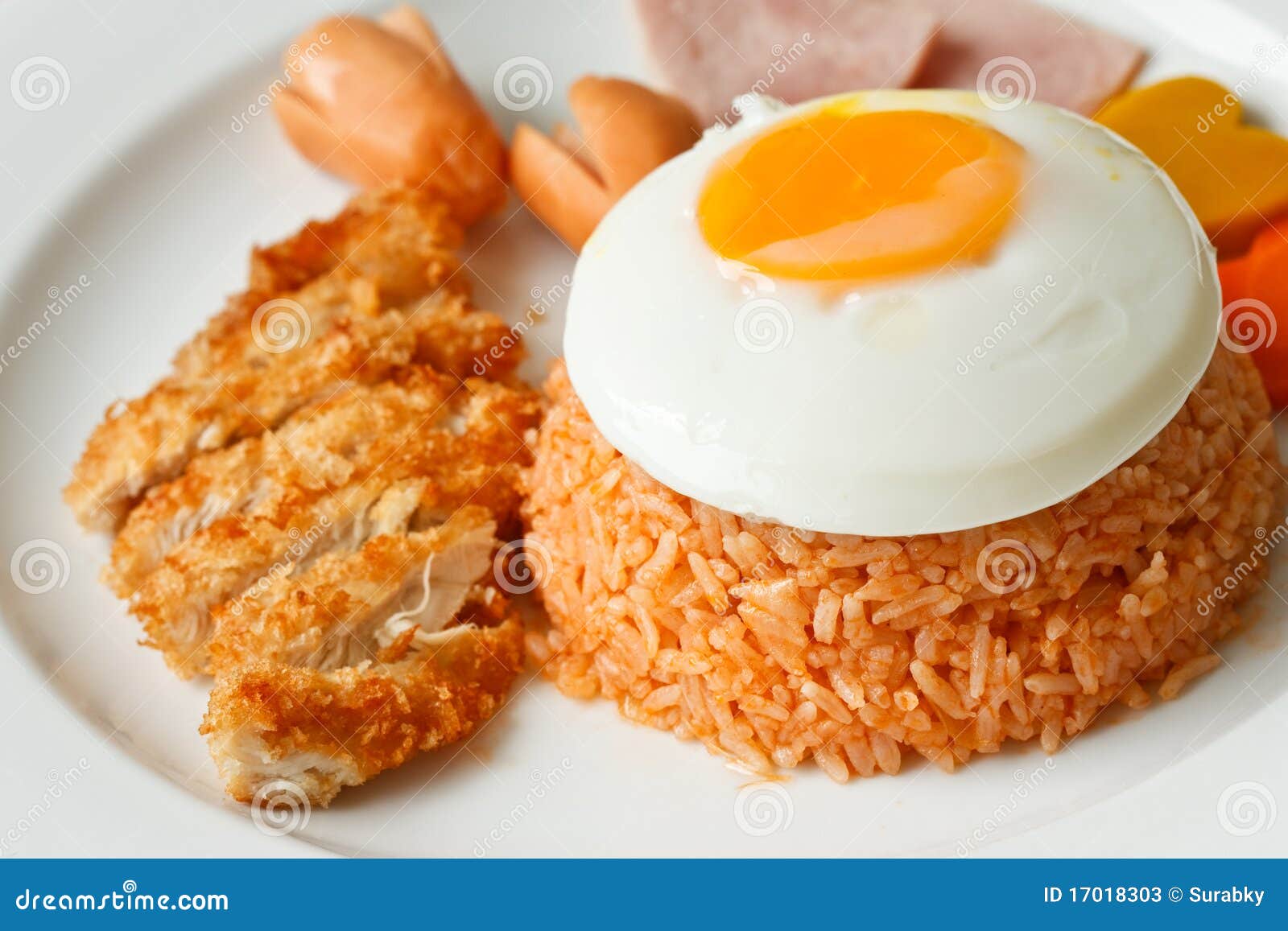 Set of American Style Fried Rice Stock Image - Image of fried ...