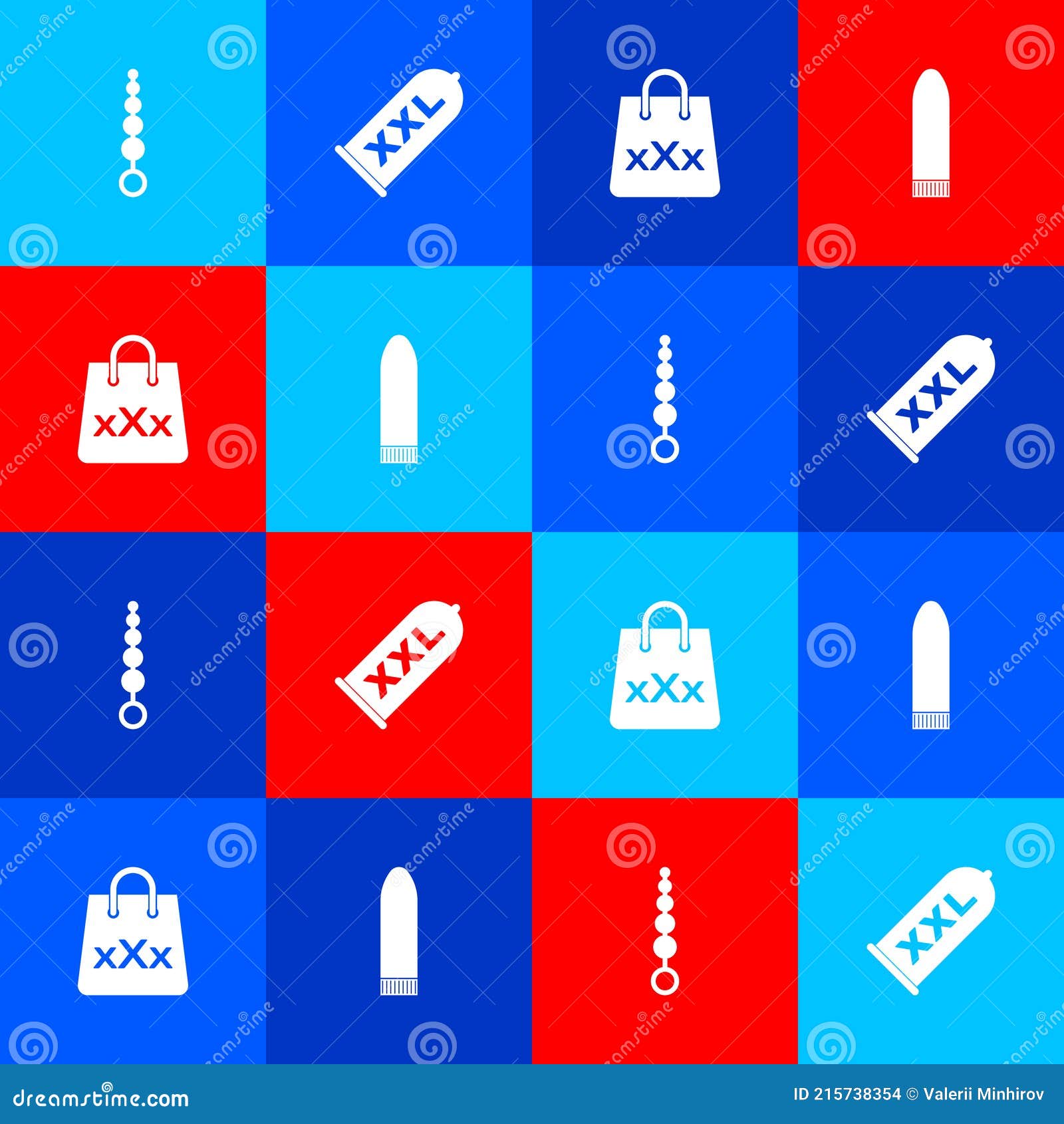Set Anal Beads Condom Safe Sex Shopping Bag With Triple X And