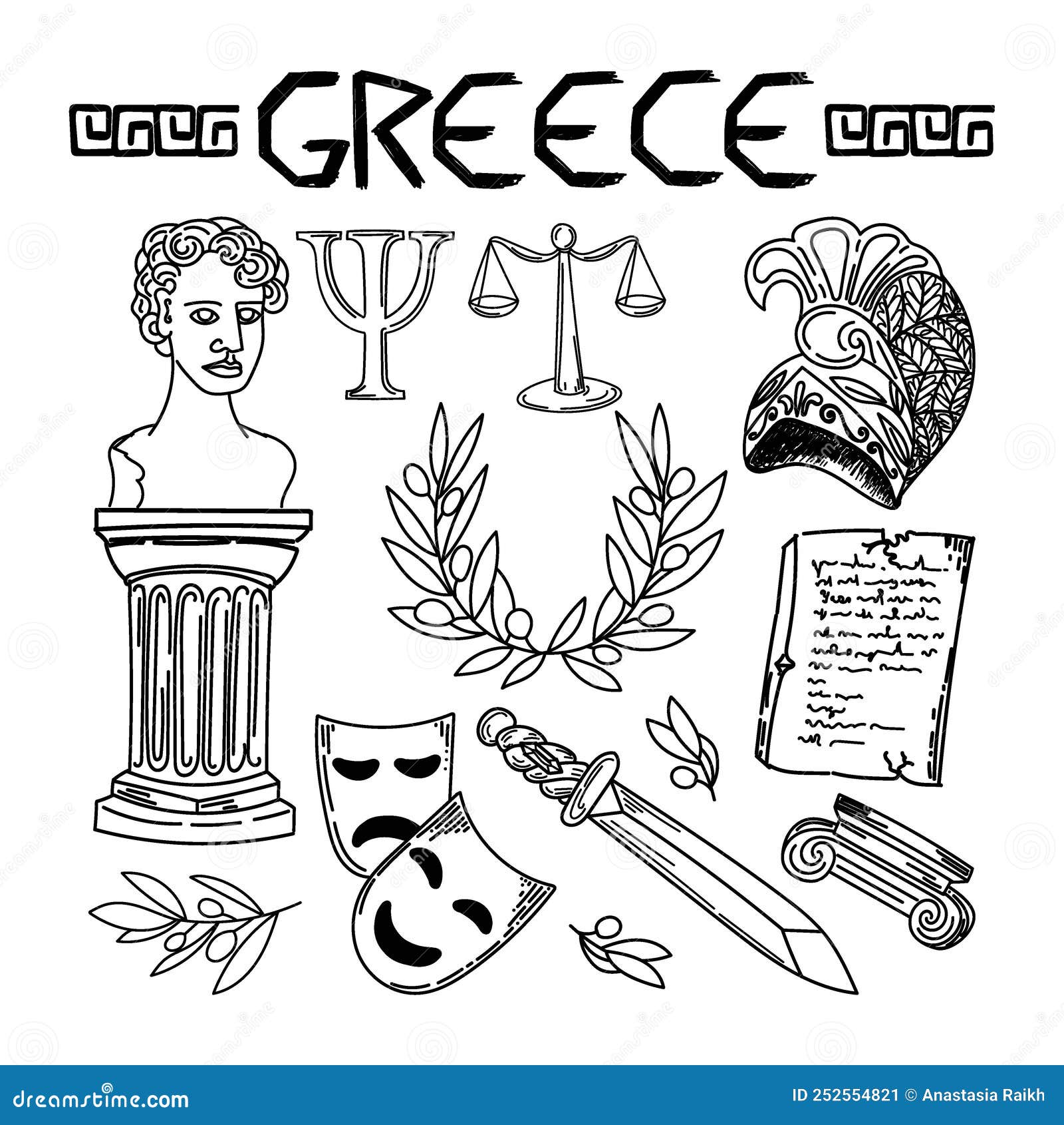 Perseus With The Head Of Medusa. Cartoon Vector | CartoonDealer.com ...