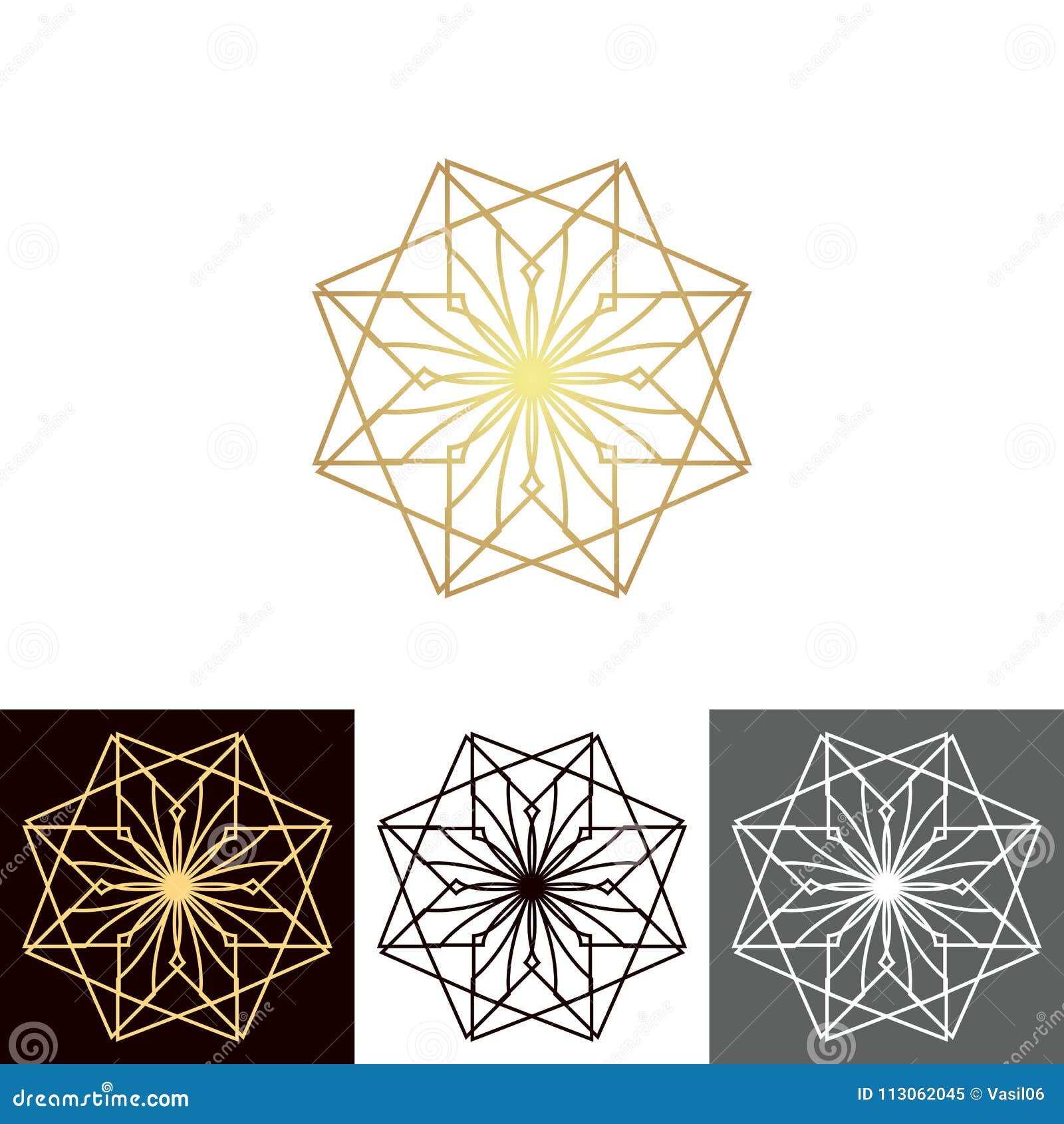 A Set of Ancient Geometric Linear Figures, for Decorating Your Own ...