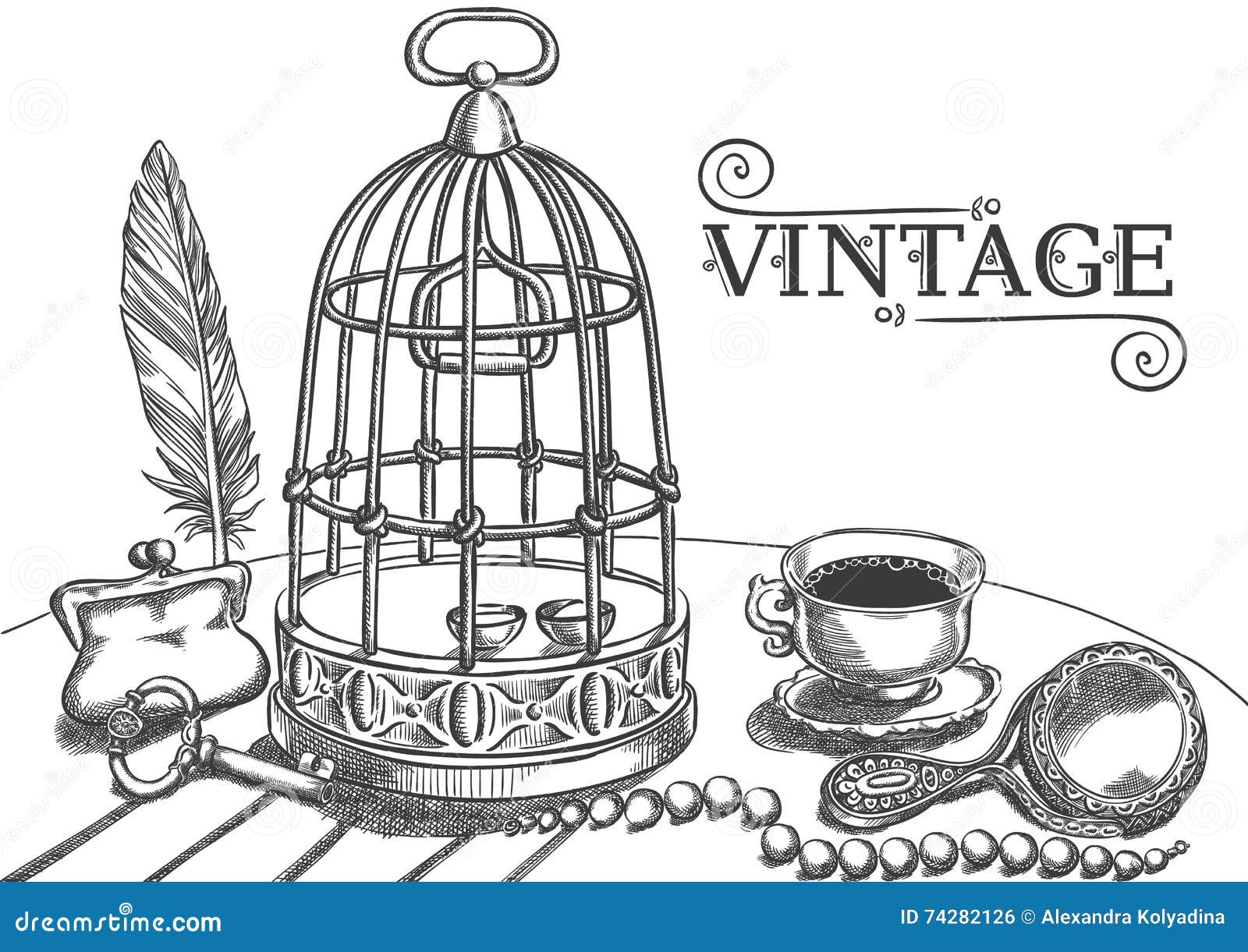 Set of ancient objects stock vector. Illustration of graphic - 74282126