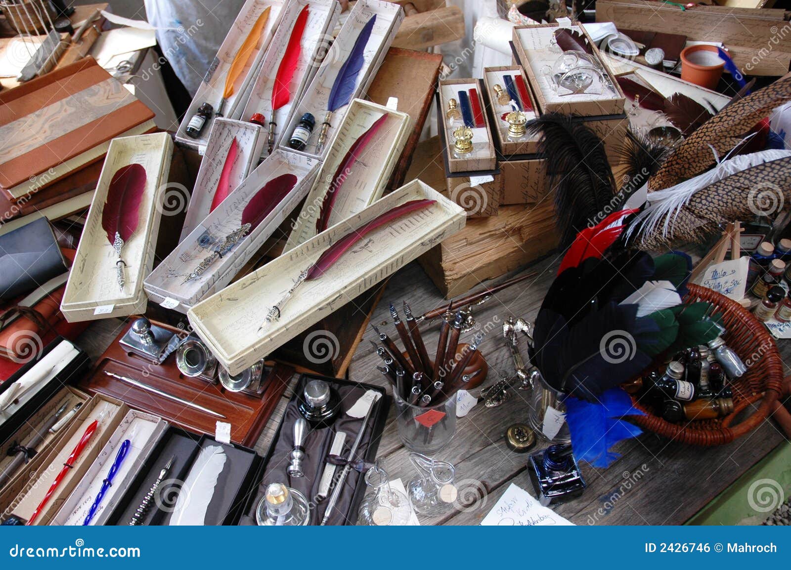 Set Of Ancient Pens And Pencil Picture. Image: 2426746