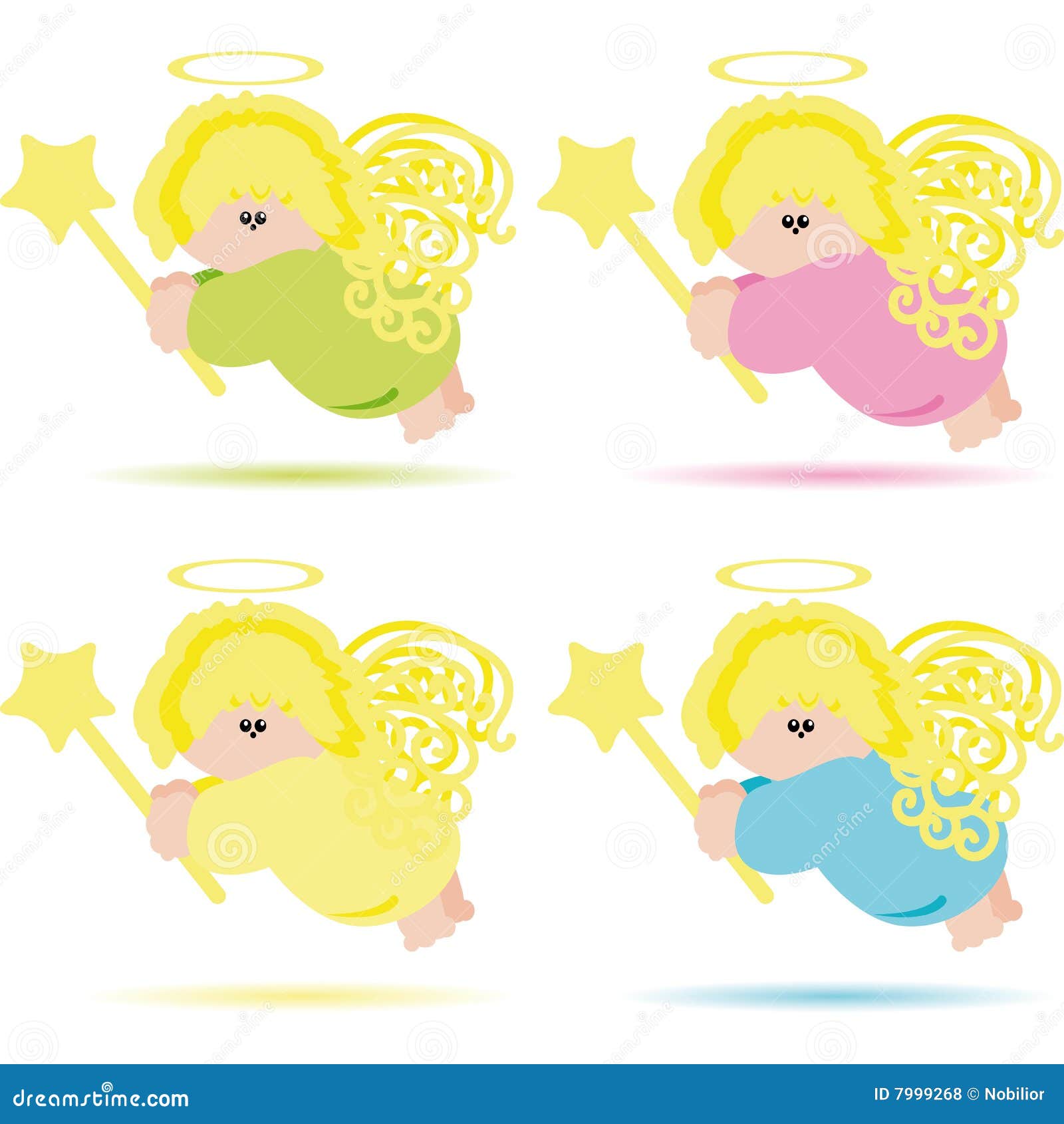 Set of Angels stock vector. Illustration of vector, tattoo - 7999268