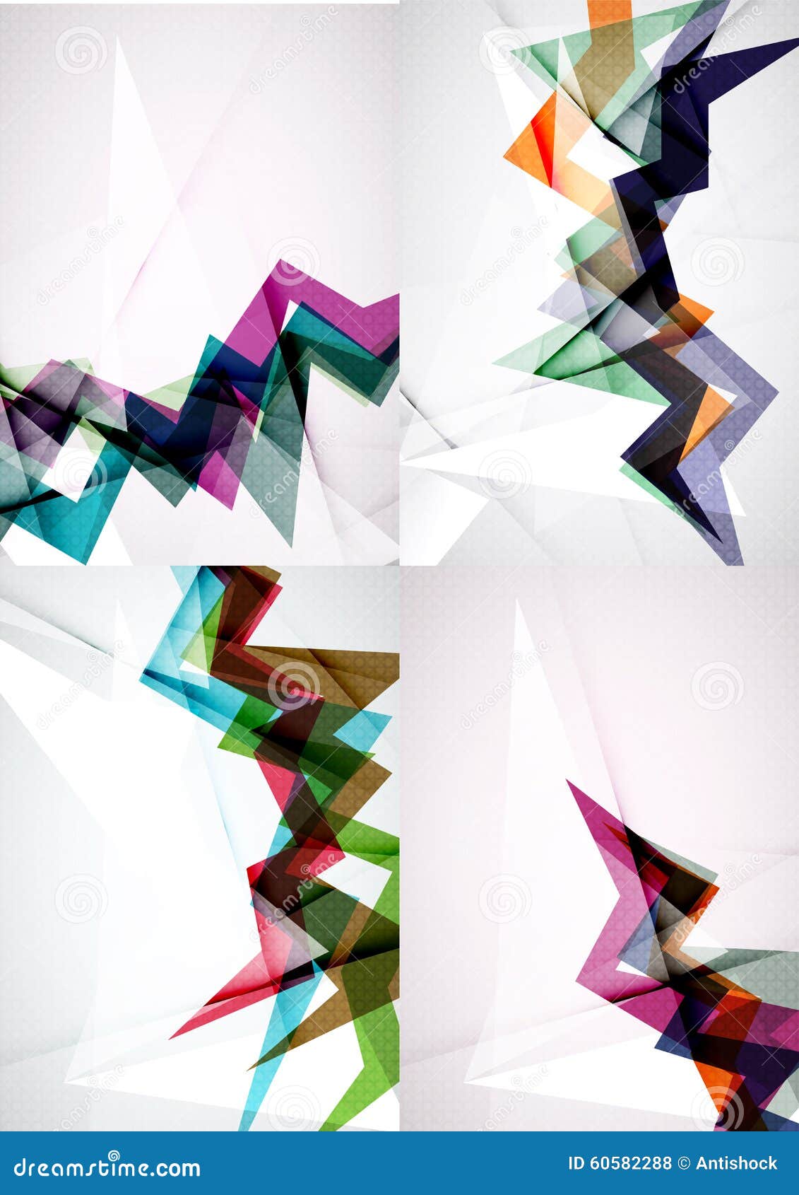 Set of Angle and Straight Lines Design Abstract Stock Vector ...