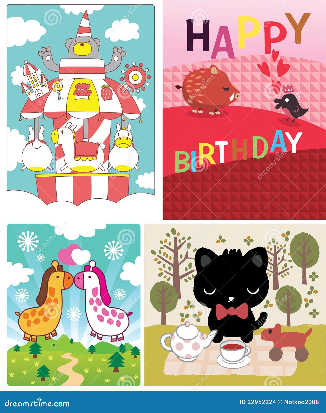 Set of animal stock vector. Illustration of nature, leaf - 22952224