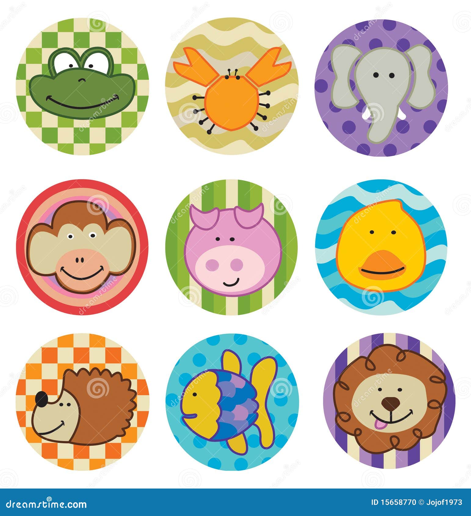 A set of animal icons stock vector. Illustration of simple - 15658770