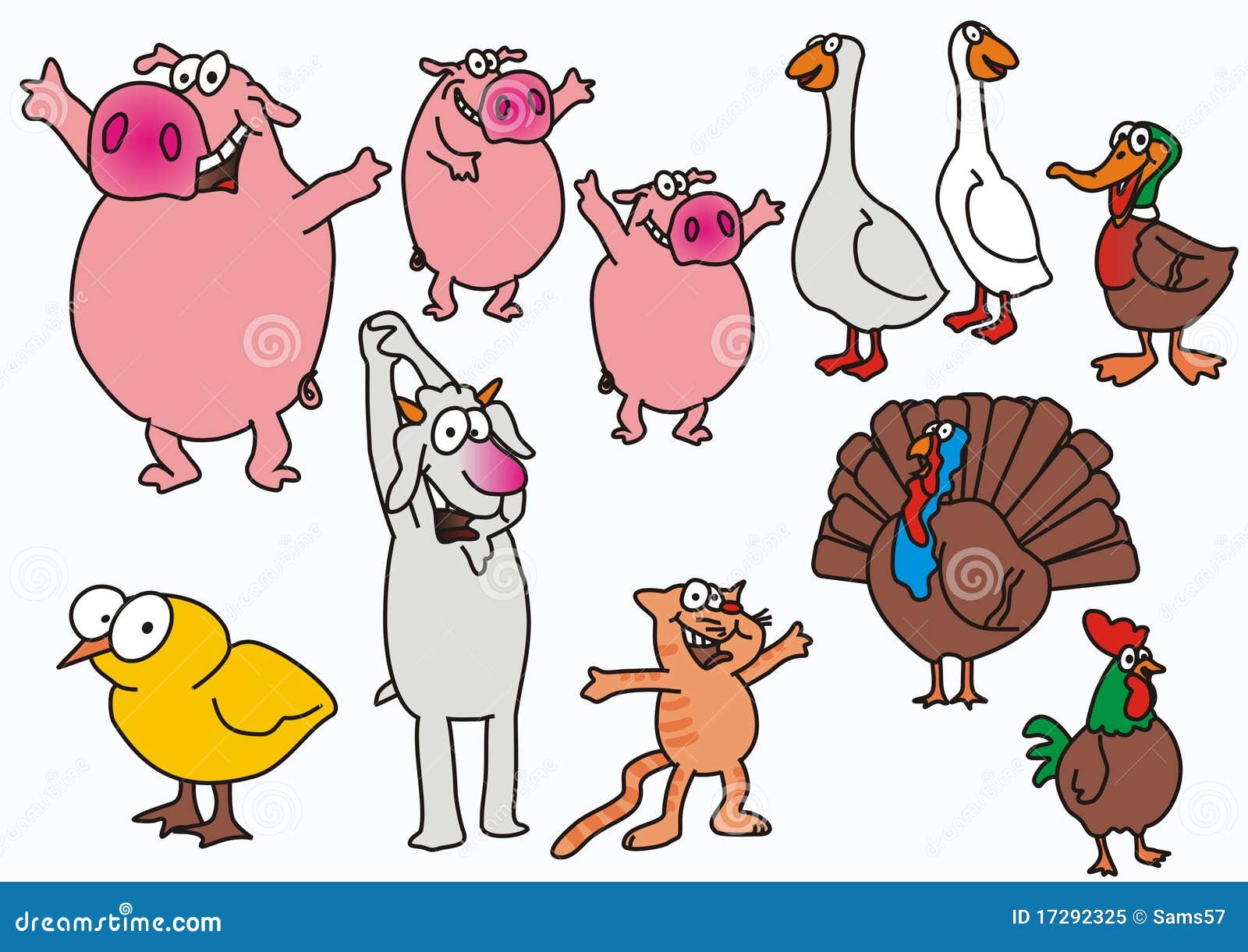 Set of animals stock vector. Illustration of decor, bear - 17292325