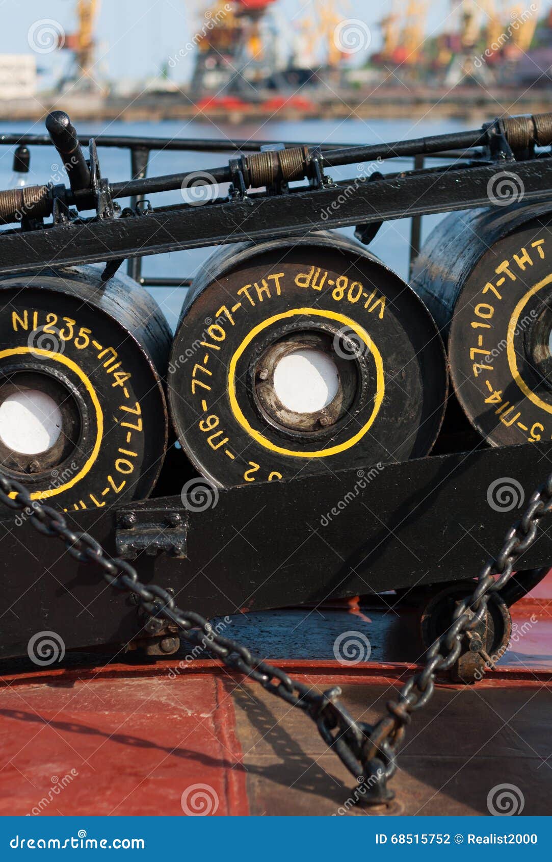 Set of Anti-submarine Deep Bombs Editorial Photography - Image of guard ...