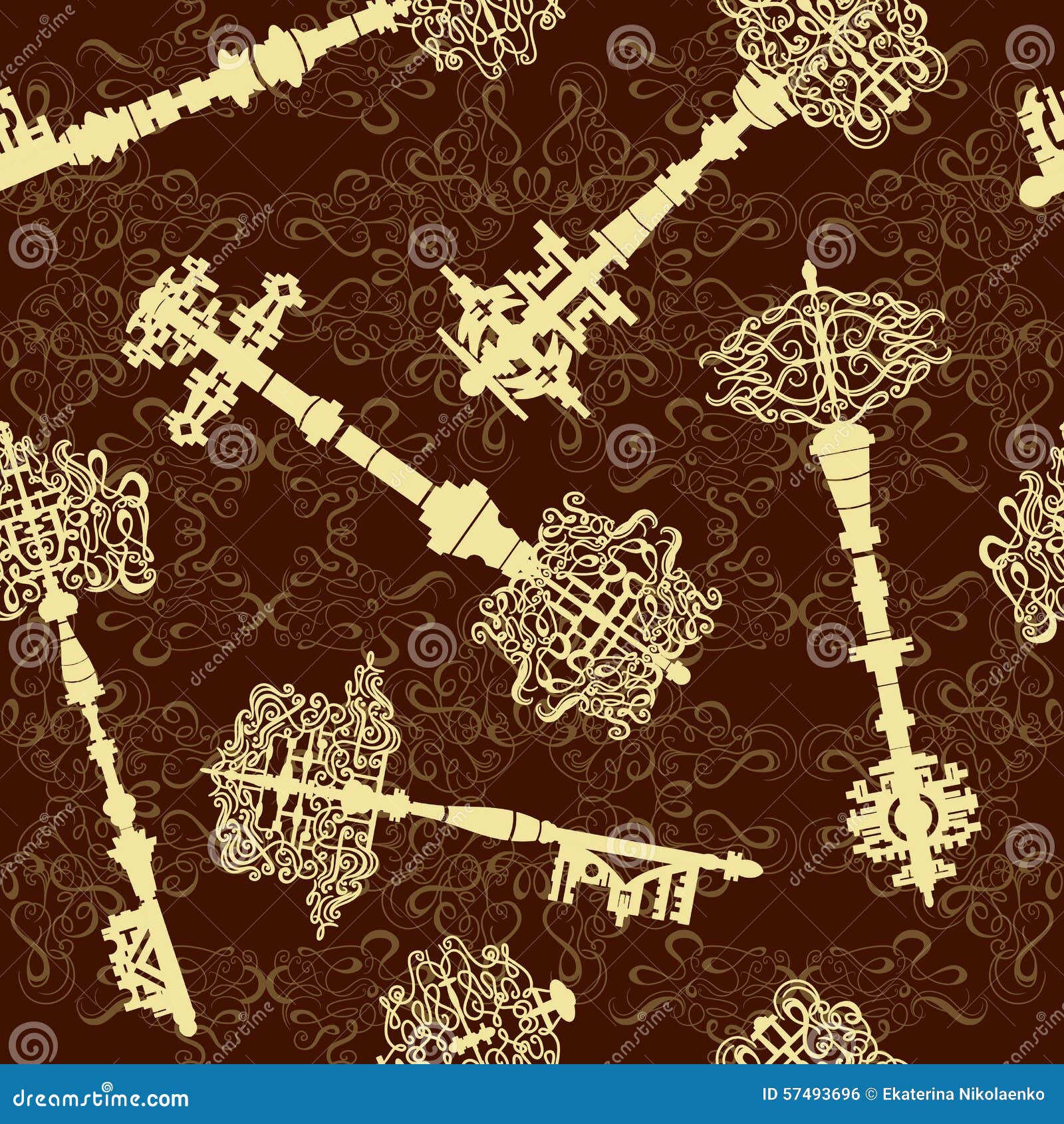 Antique Keys And Heraldic Backgrounds Cartoon Vector | CartoonDealer ...