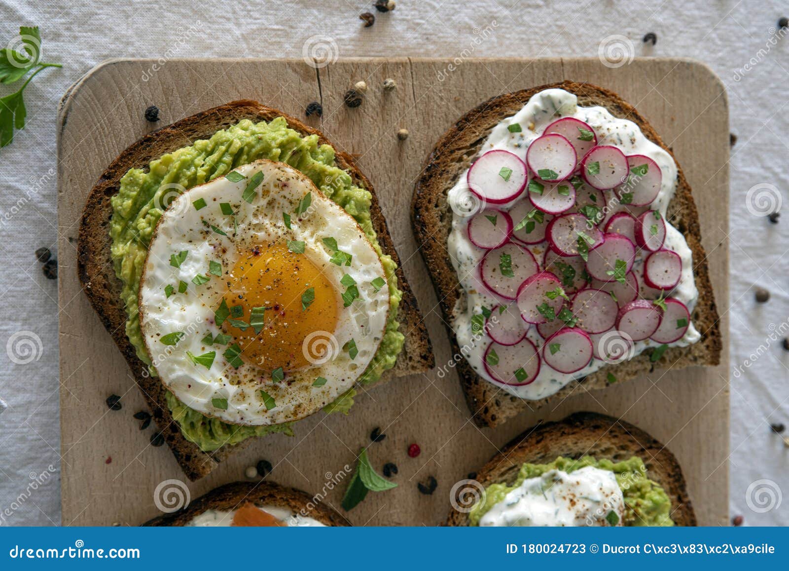 Different Slices of Bread for a Meal Stock Image - Image of delicious ...