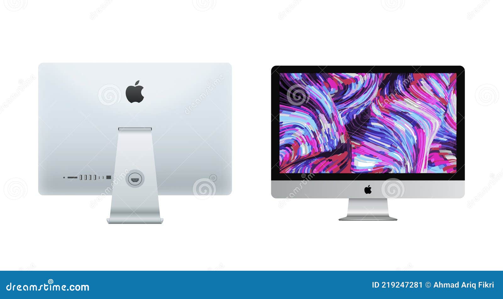 Set Apple device imac editorial photo. Illustration of desktop - 219247281