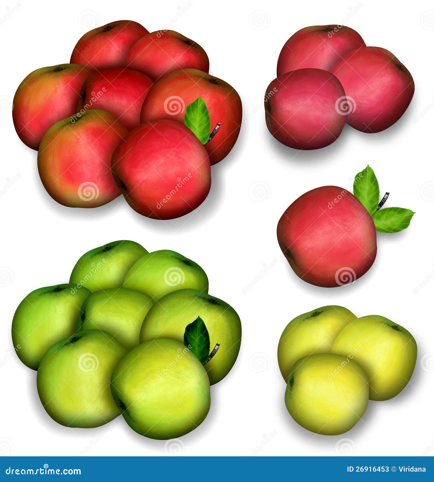 Set of apples stock illustration. Illustration of diet - 26916453