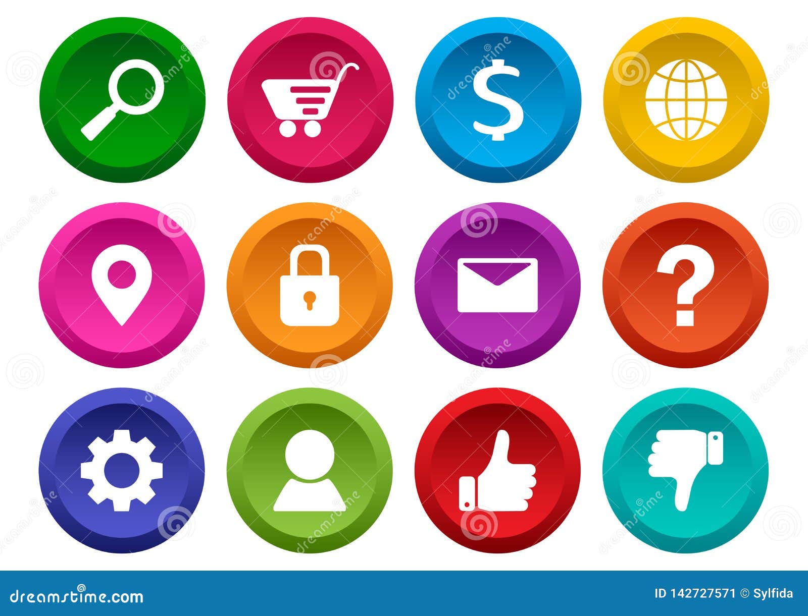 Set of Application Icon, Menu Icons. Vector Illustration Stock ...