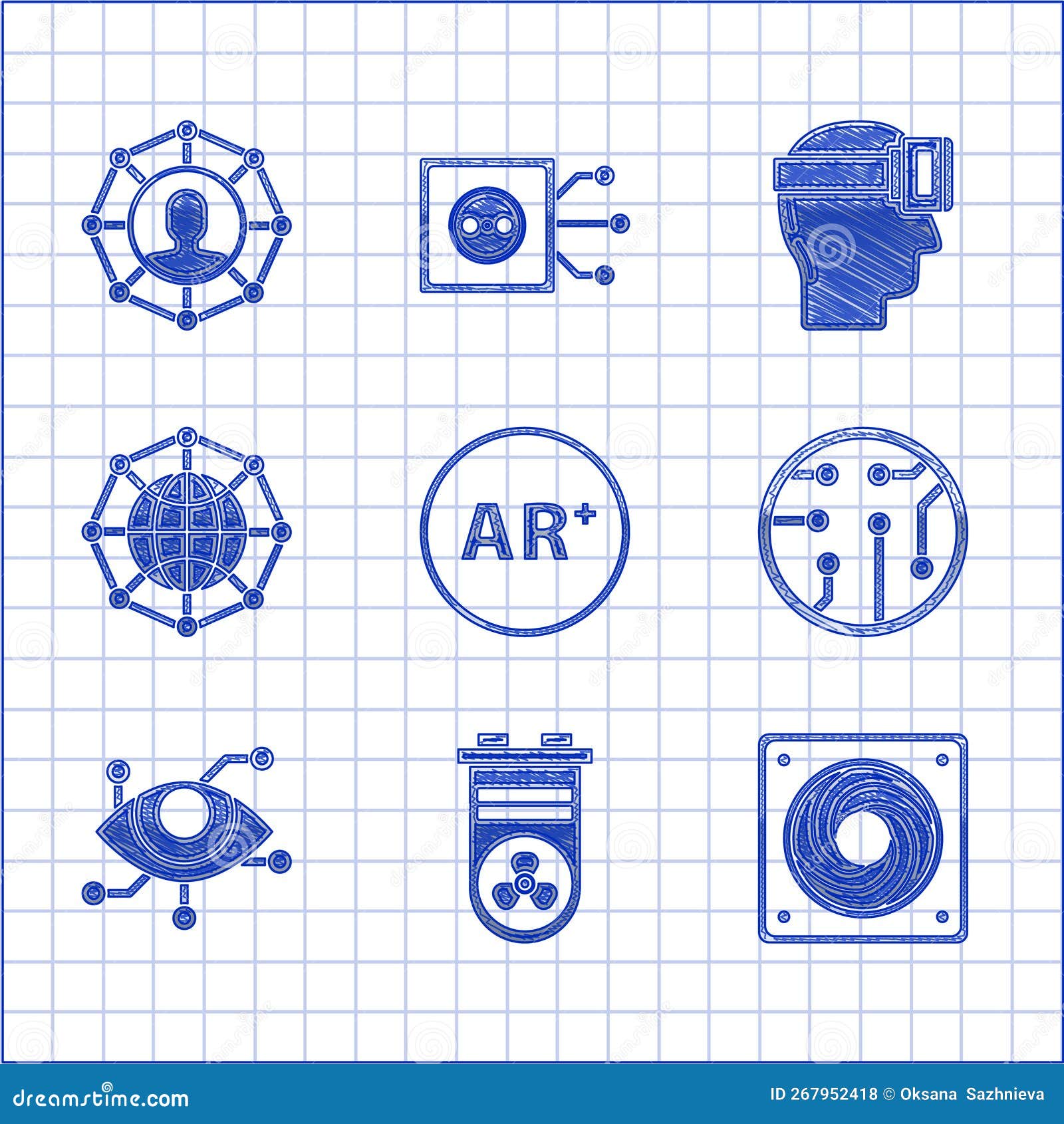 Set Ar, Augmented Reality, Video Graphic Card, Computer Cooler ... Set Ar, Augmented Reality, Video Graphic Card, Computer Cooler ...