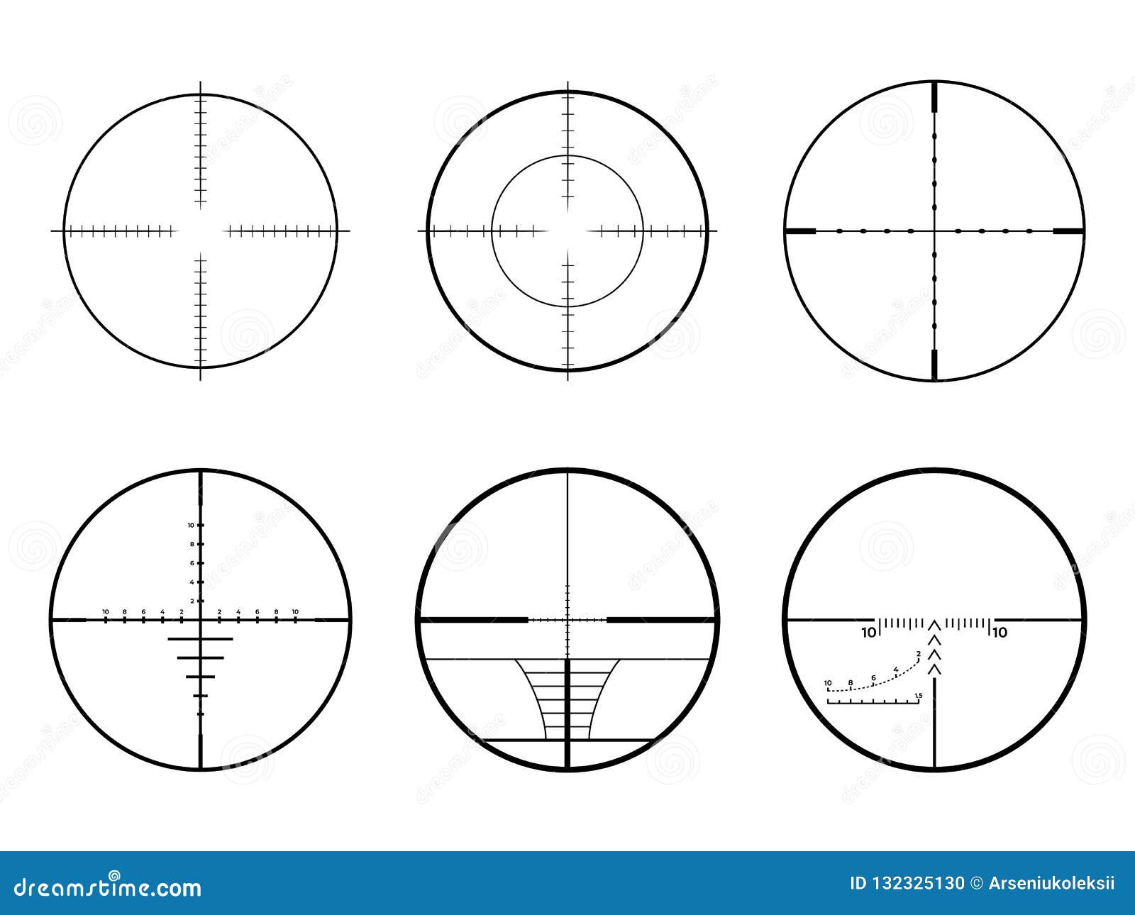Set of AR Crosshair Scopes. Military Sniper Rifle Target Crosshairs ... Set of AR Crosshair Scopes. Military Sniper Rifle Target Crosshairs ...