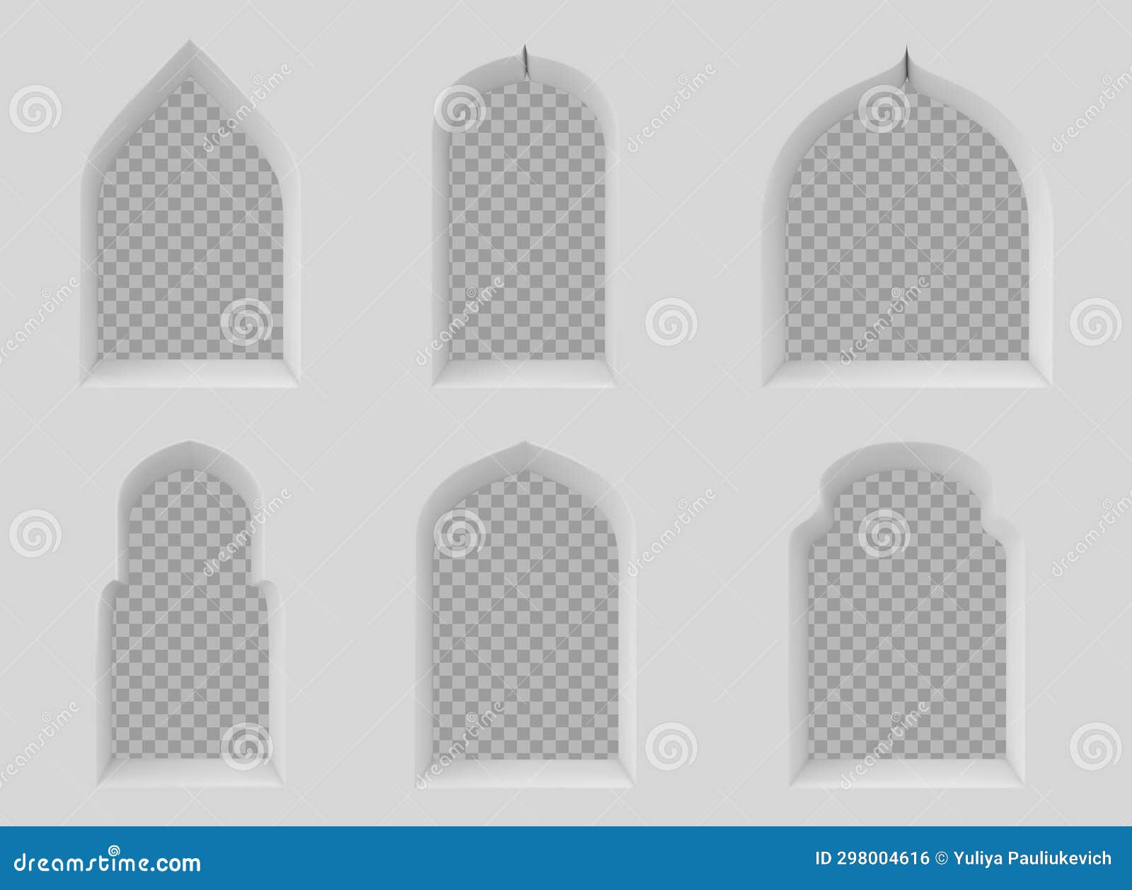 Set Of Arab Window Frames Vector Illustration | CartoonDealer.com ...